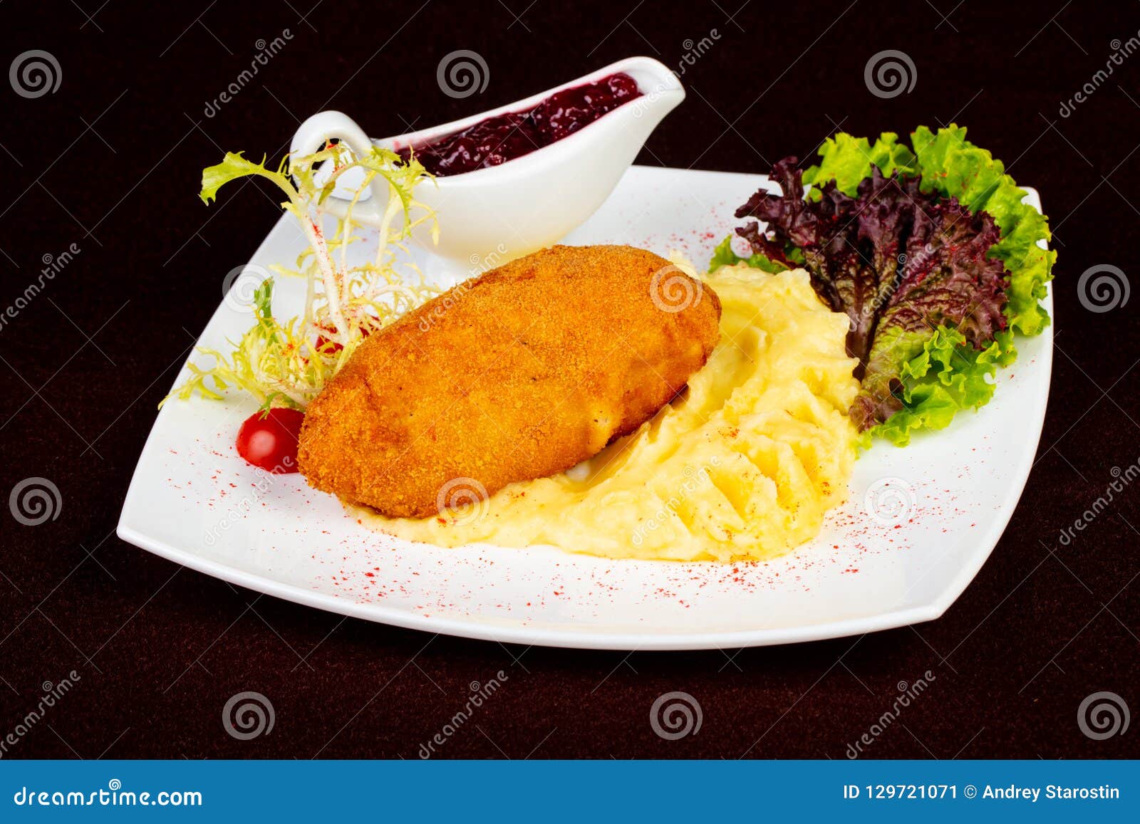 Chicken Kiev cutlet stock image. Image of kitchen, delicious - 129721071