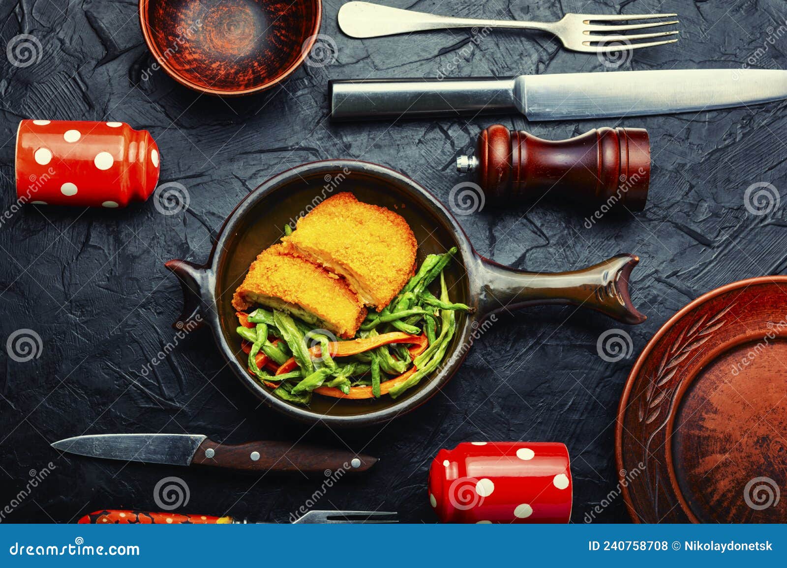 Chicken Kiev cutlets stock photo. Image of appetizer - 240758708