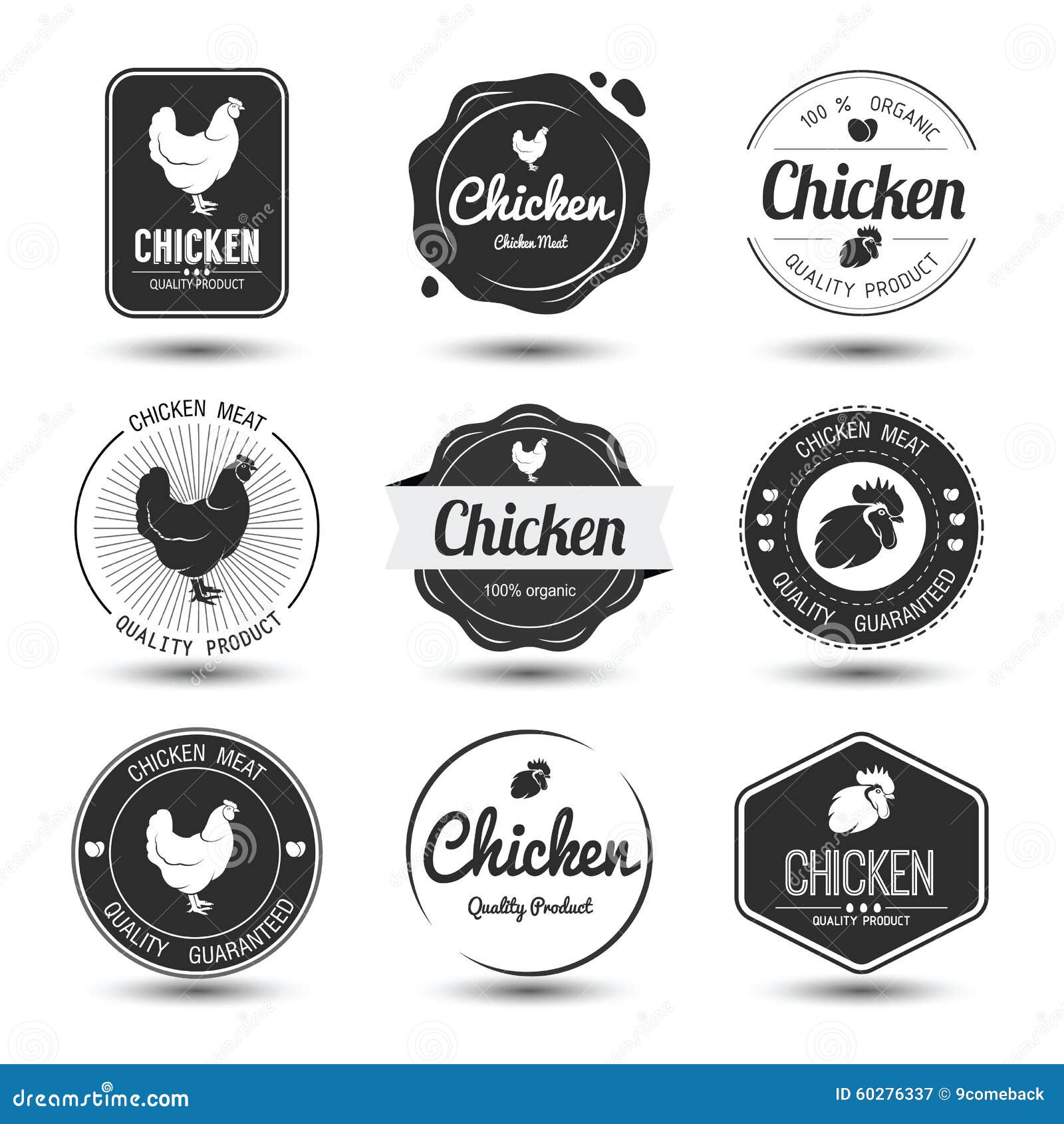 Chicken label stock illustration. Illustration of chicken - 60276337