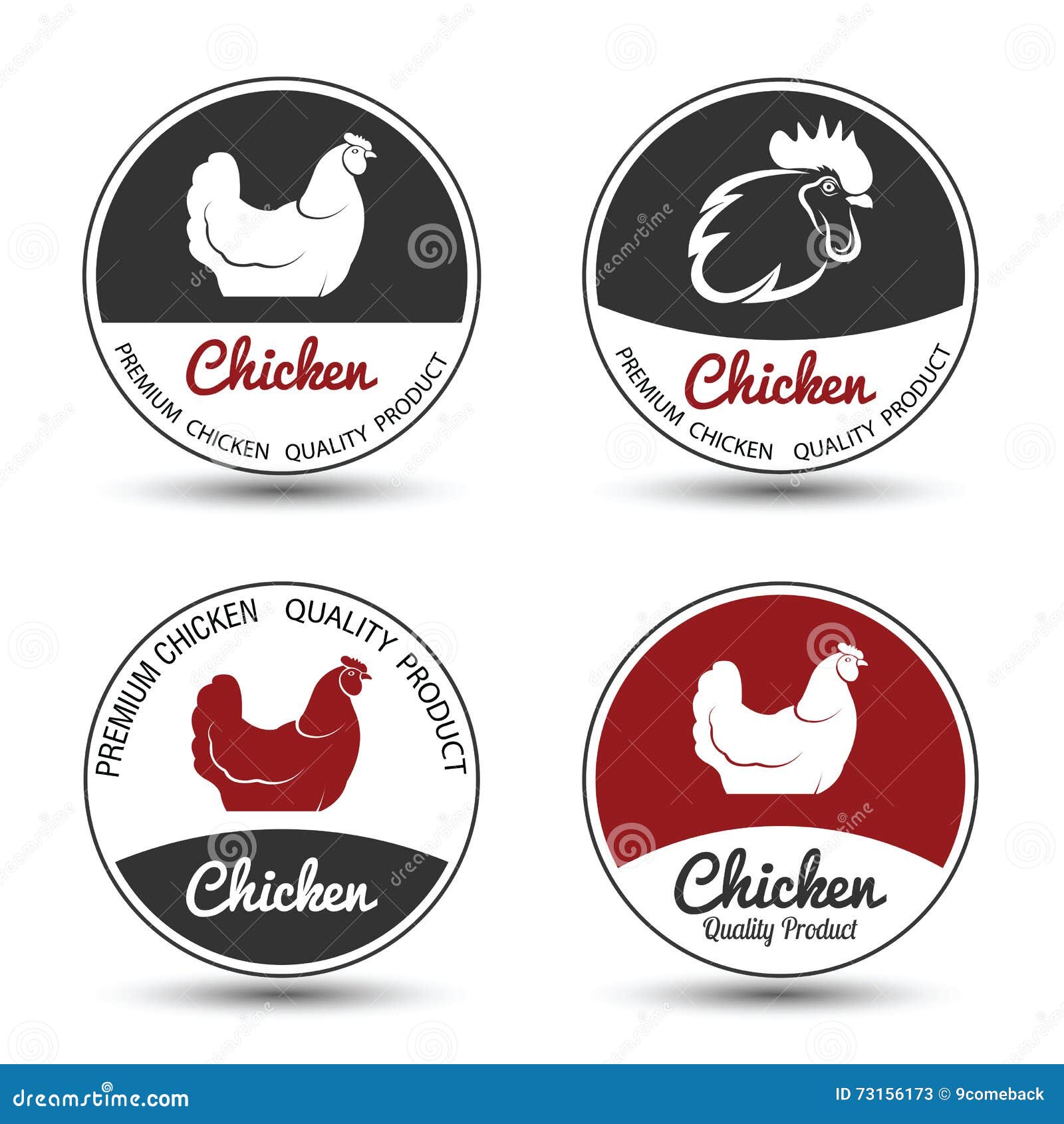 Chicken label stock vector. Illustration of farm, meat - 73156173