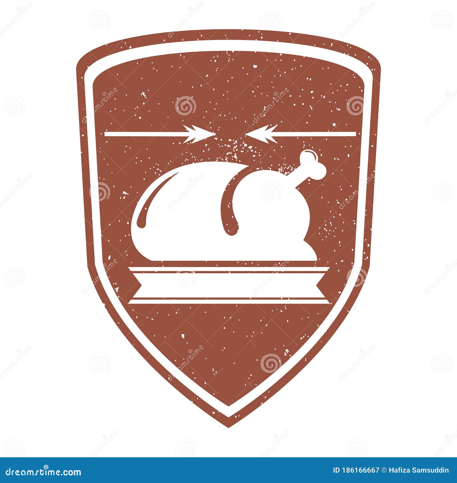 Chicken Label. Vector Illustration Decorative Design Stock Vector ...