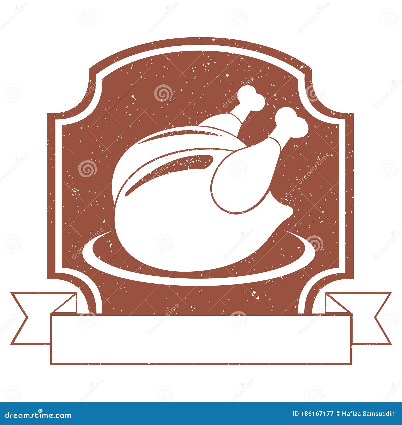 Chicken Label. Vector Illustration Decorative Design Stock Vector ...