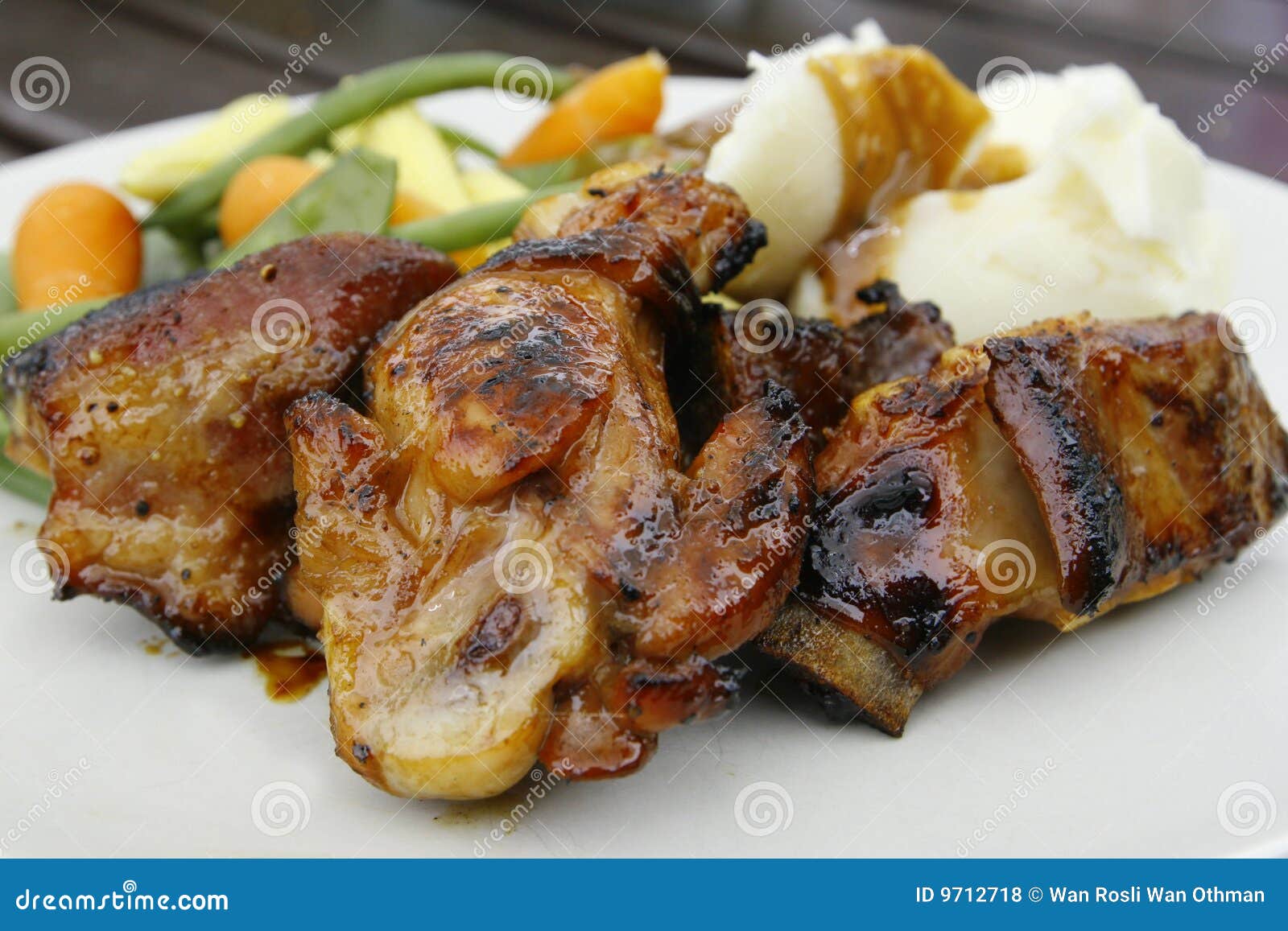 Chicken and Lamb Barbeque stock photo. Image of meal, cook - 9712718