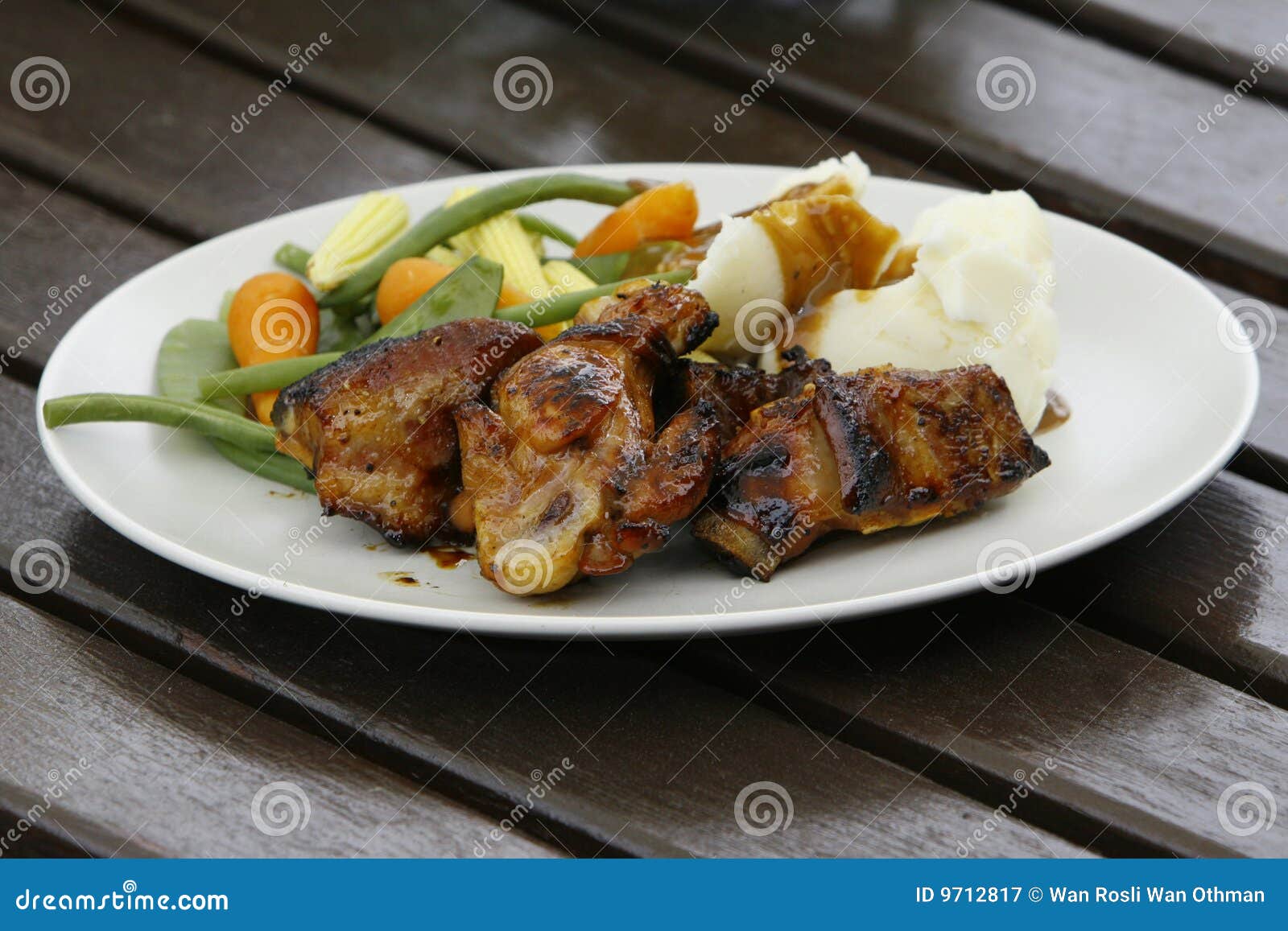 Chicken and Lamb Barbeque stock image. Image of barbeque - 9712817