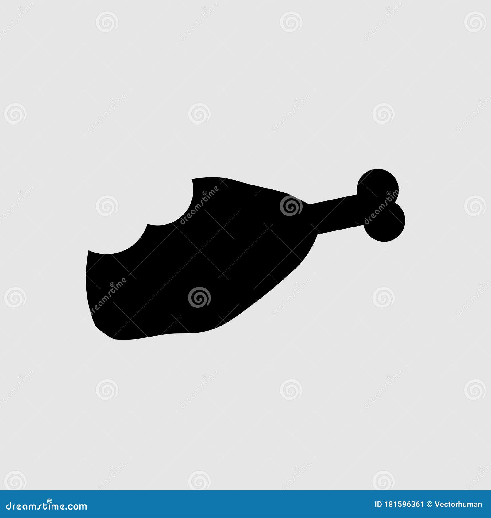 Chicken Leg Art Vector Design Stock Vector - Illustration of black ...