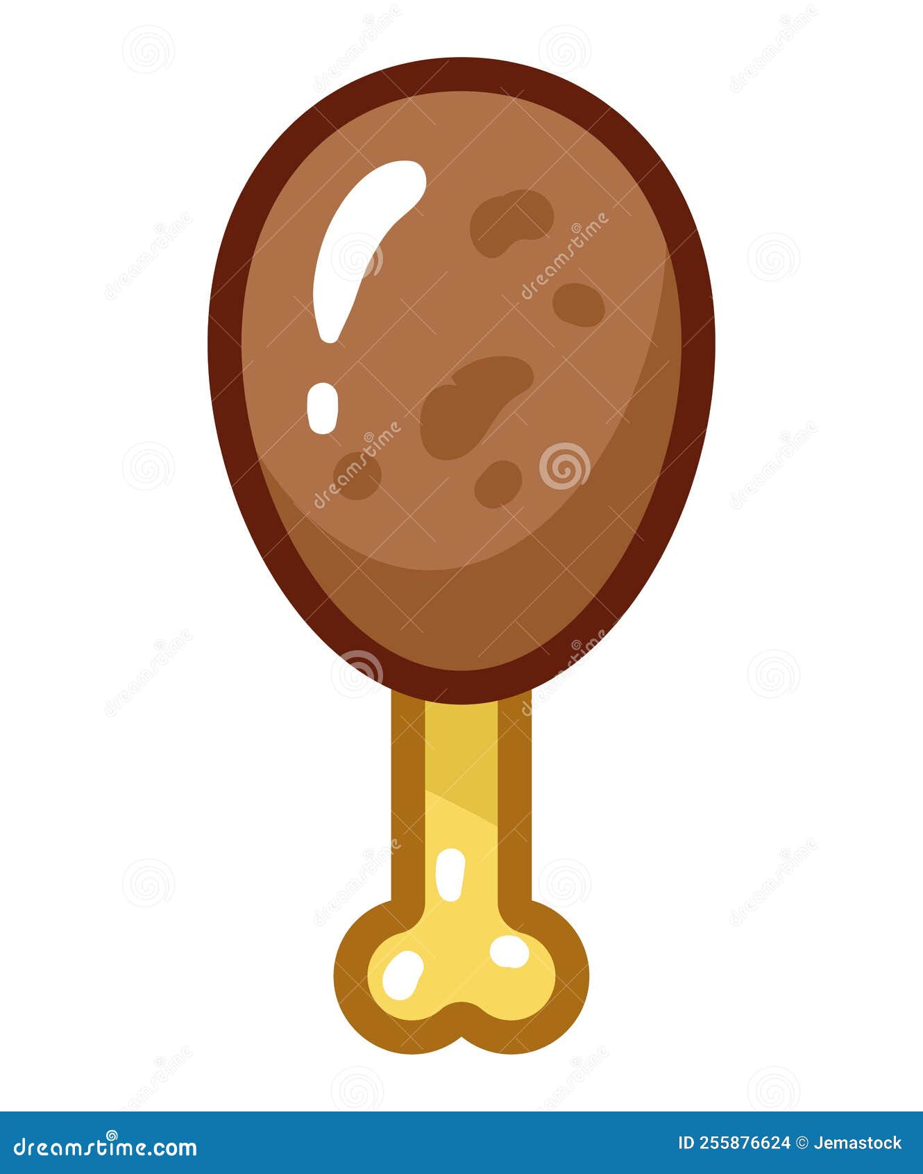 Chicken leg cartoon stock illustration. Illustration of meal - 255876624