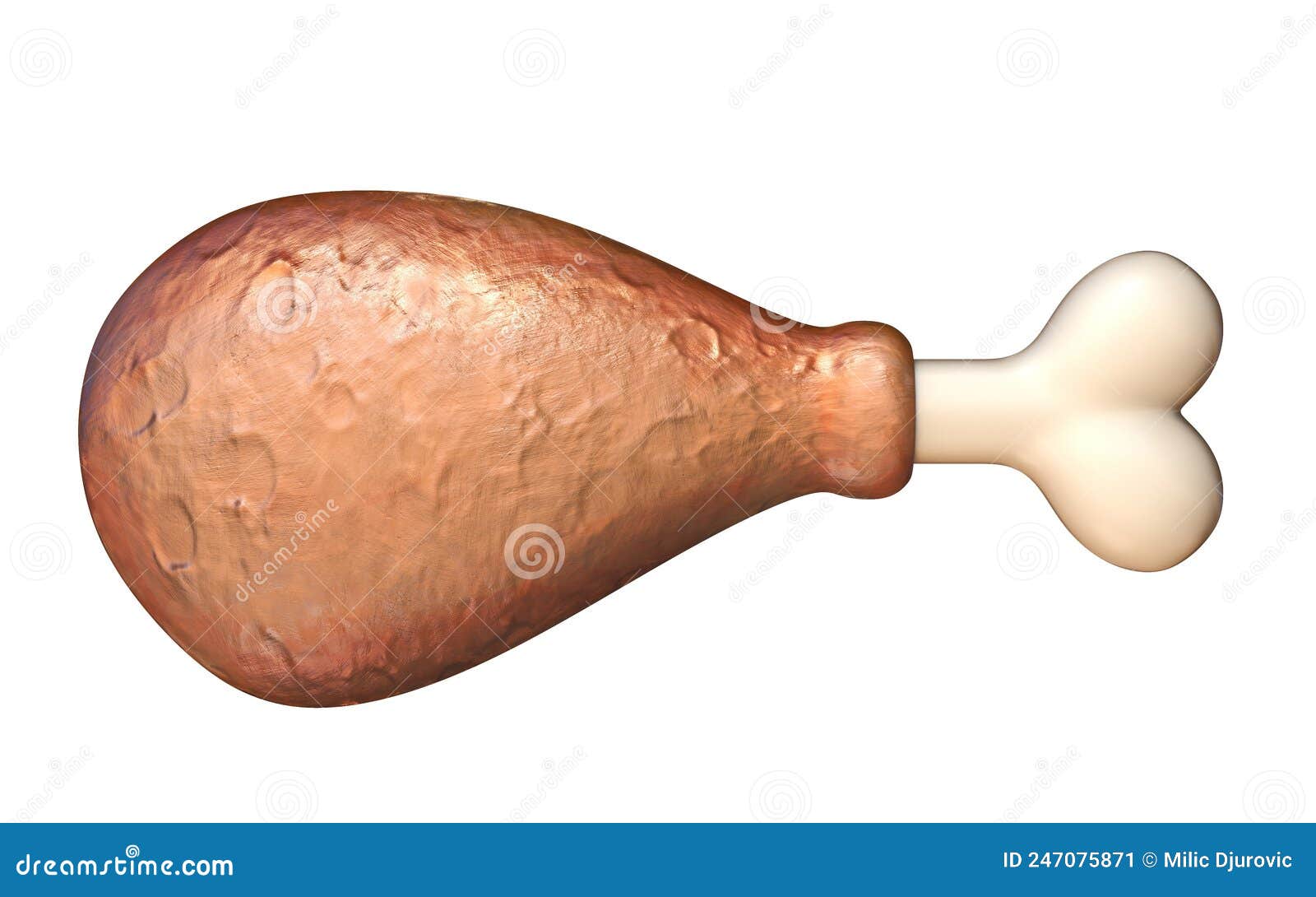 Chicken leg 3D stock illustration. Illustration of abstract - 247075871