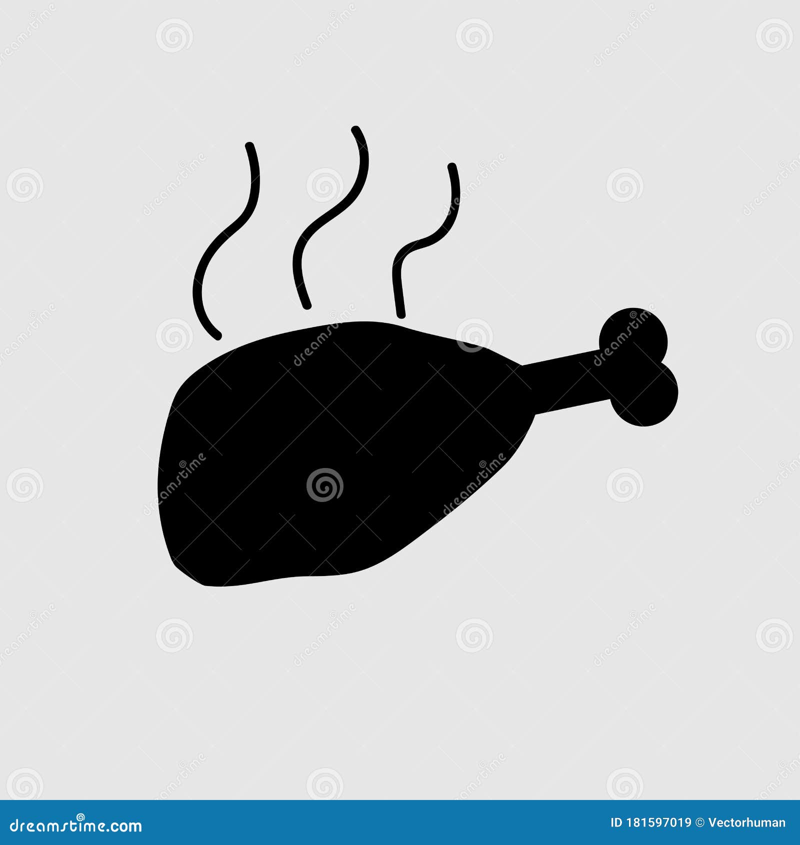 Chicken Leg Design Vector Art Stock Vector - Illustration of dinner ...