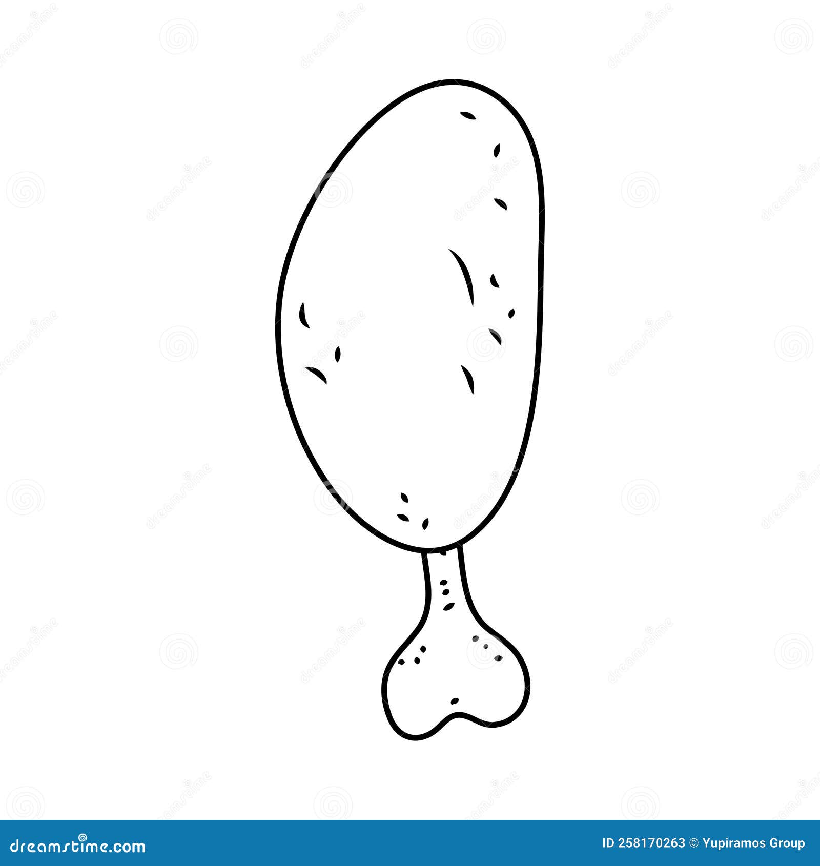 Chicken leg icon stock vector. Illustration of roast - 258170263
