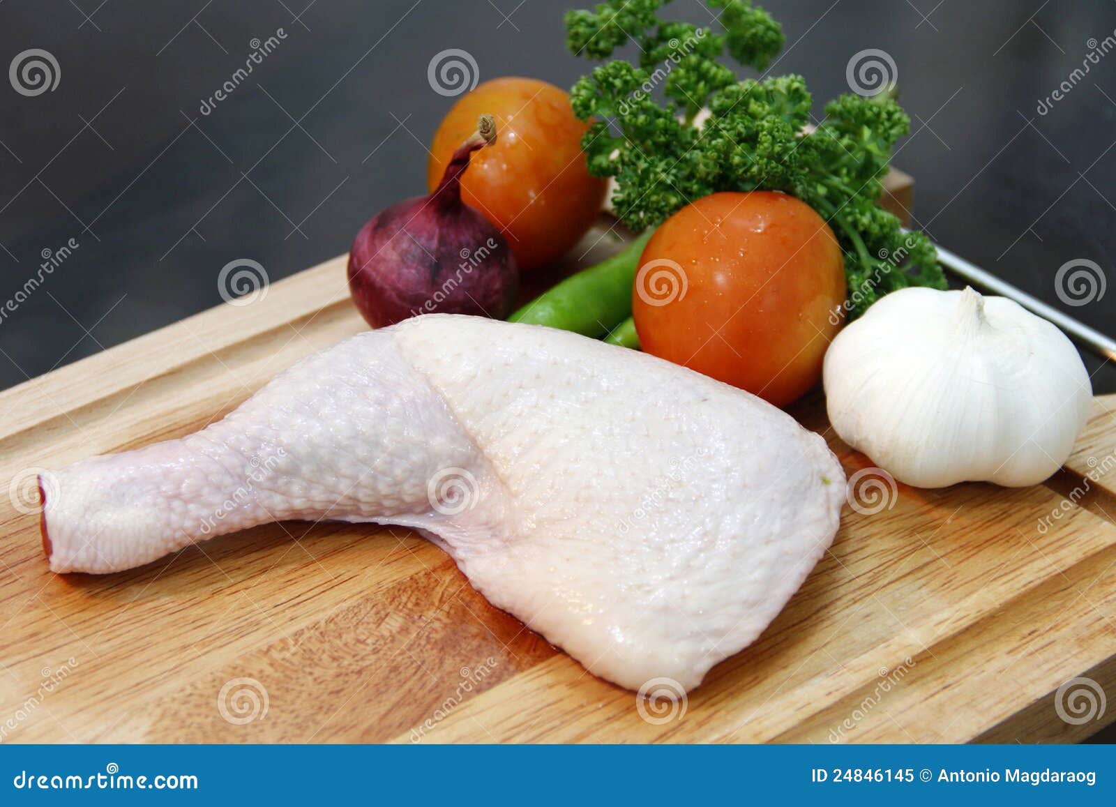 Chicken Leg Meat stock image. Image of lunch, broiler - 24846145