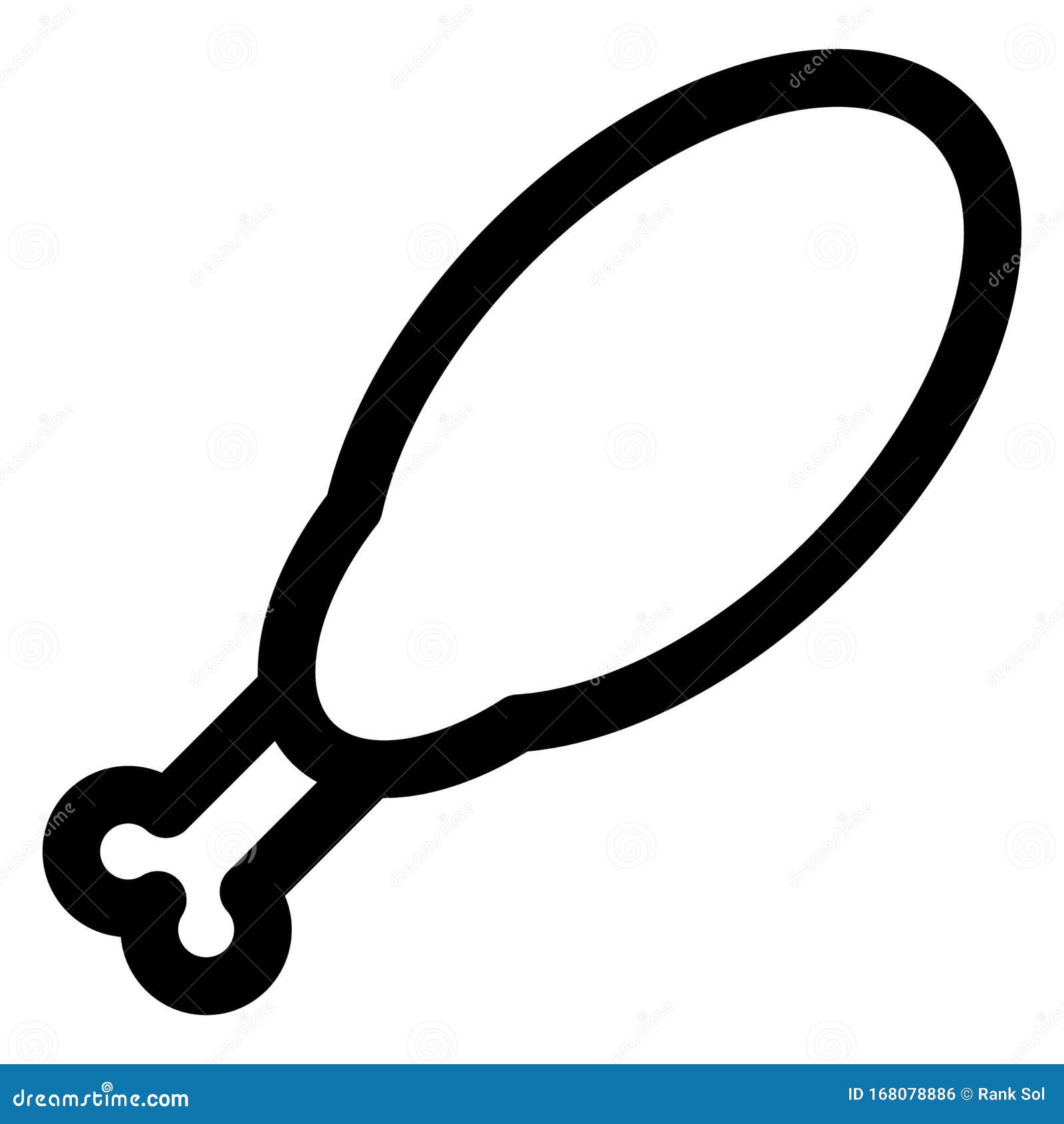 Chicken Leg Outline Bold Vector Icon Which Can Be Easily Modified or ...