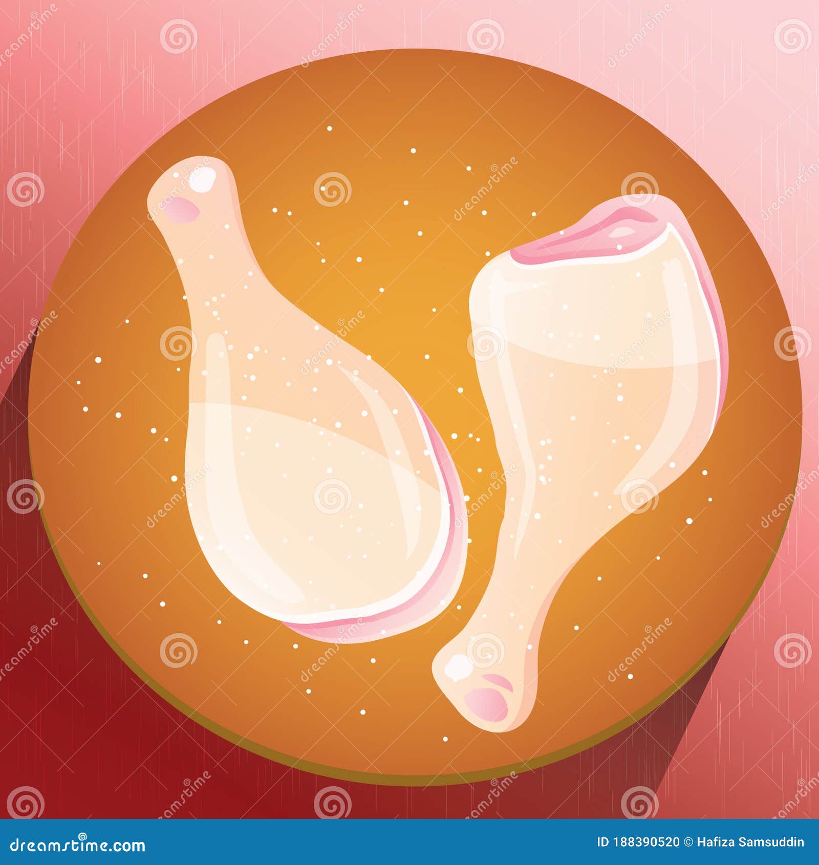 Chicken Leg. Vector Illustration Decorative Design Stock Vector ...