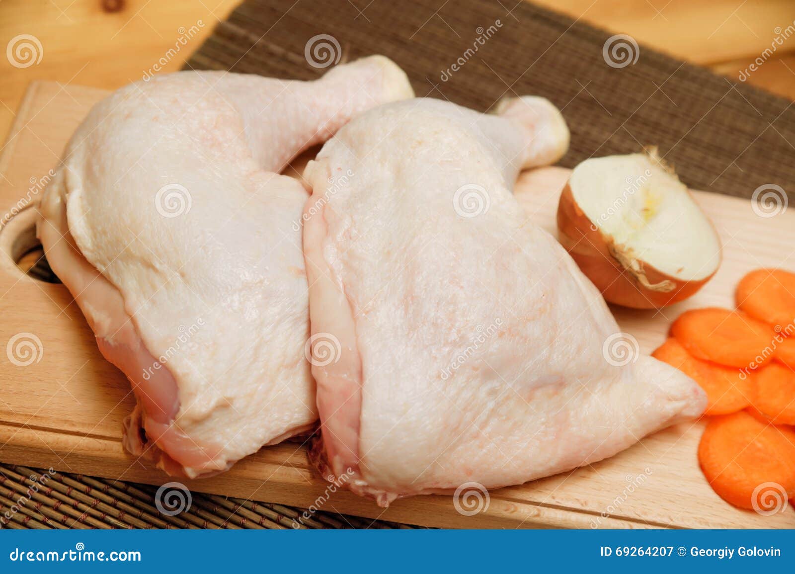 Chicken legs stock image. Image of green, animal, dinner - 69264207
