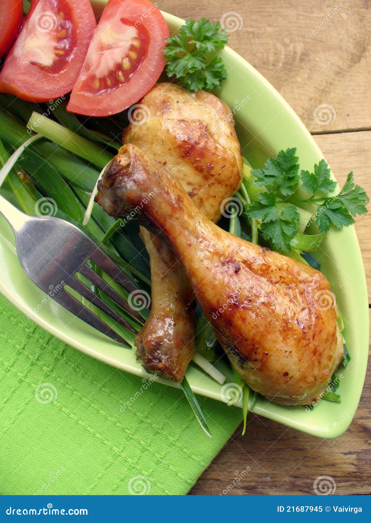 Chicken Legs with Vegetables Stock Image - Image of cookery, cuisine ...