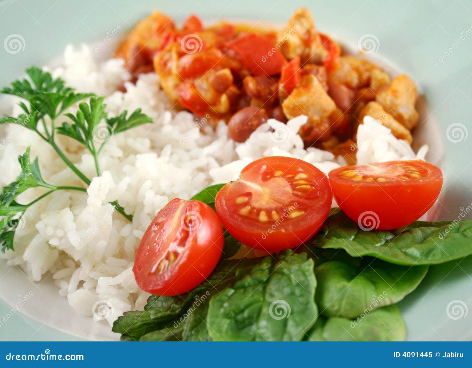 Chicken and Lentil Stew with Rice 1 Stock Image - Image of diet, lunch ...