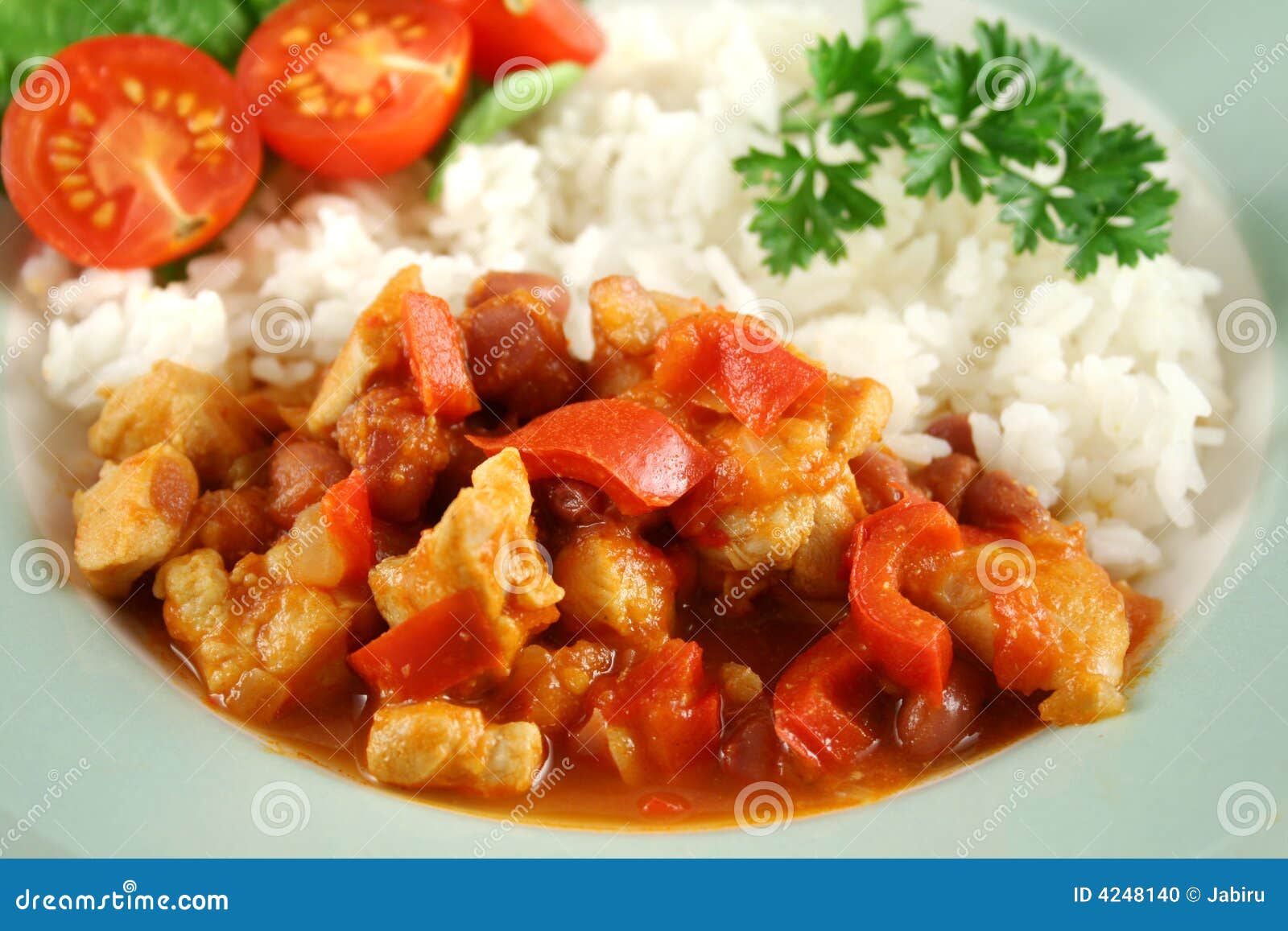 Chicken and Lentil Stew with Rice 3 Stock Photo - Image of healthy ...