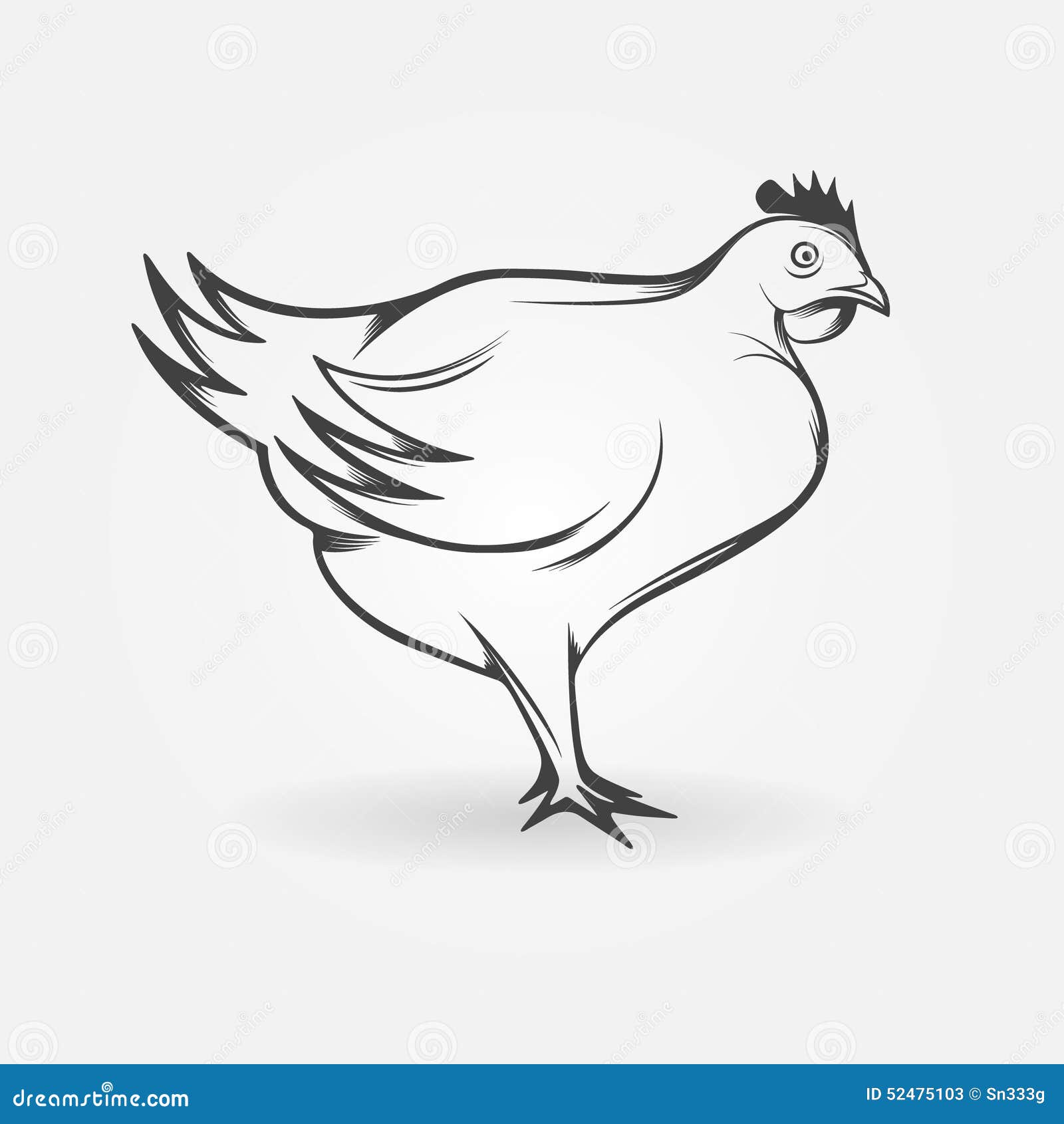 Broiler Chicken Vector Logo Or Symbol | CartoonDealer.com #52475410