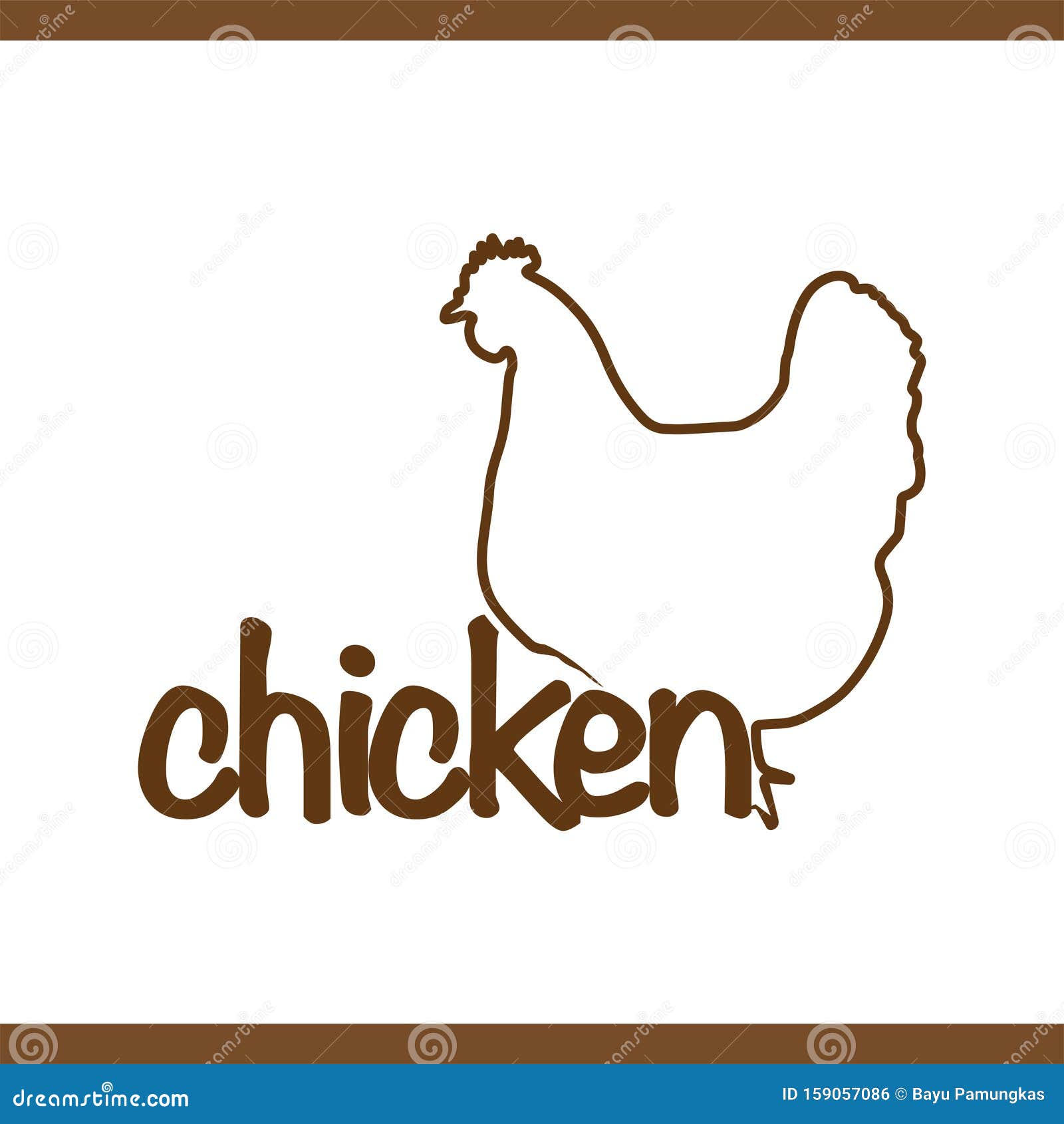 Chicken Logo Text Template stock vector. Illustration of farming ...