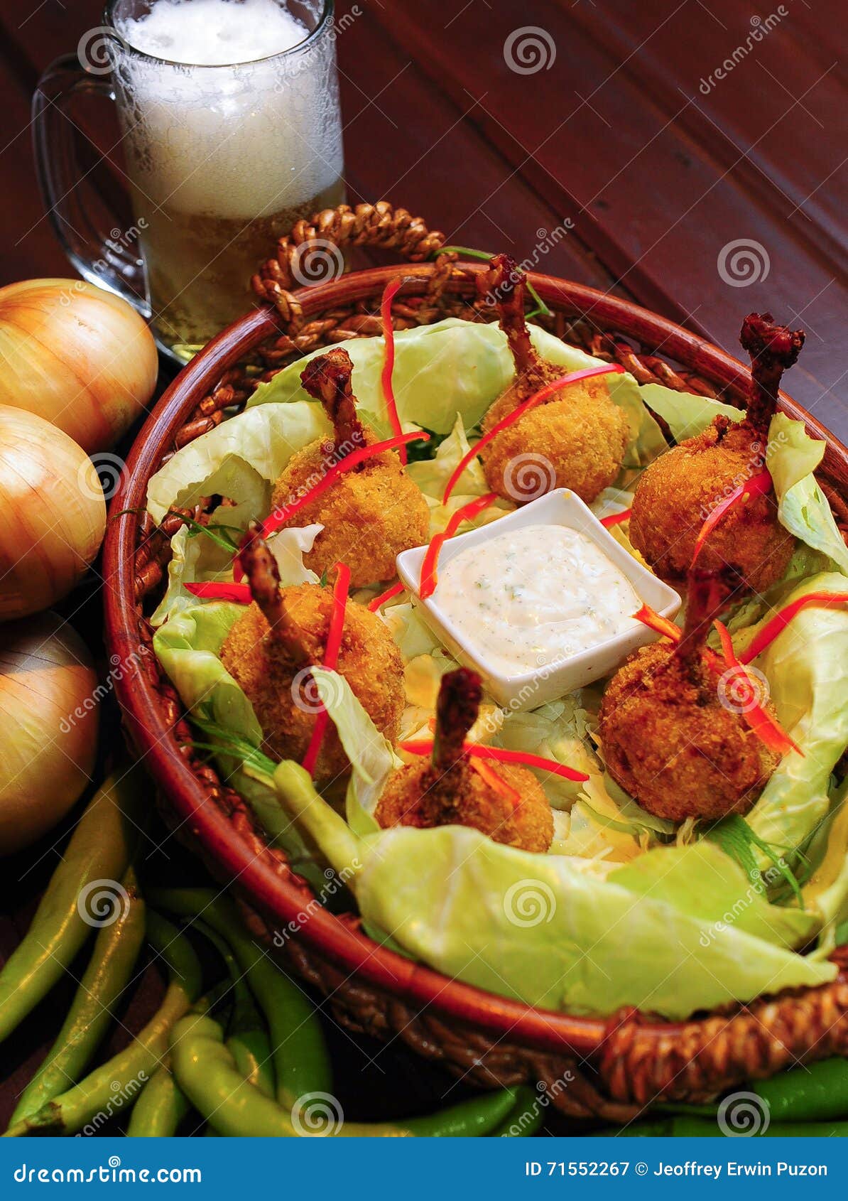 Chicken Lollipop stock image. Image of basket, chili - 71552267
