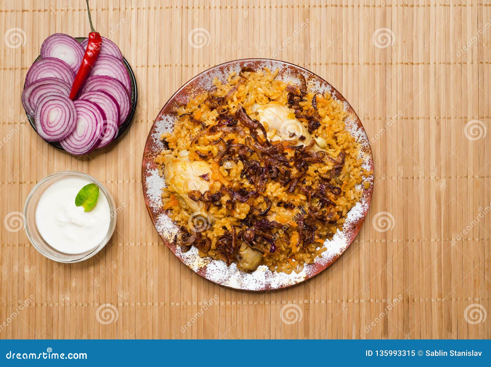 Chicken Machboos, Bahraini Spiced Chicken and Rice Stock Image - Image ...