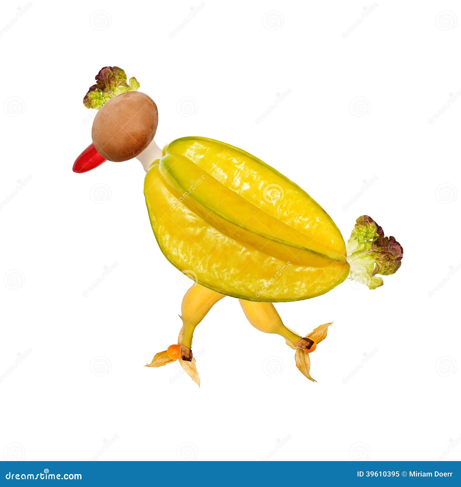 Chicken, Made from Fruits and Vegetables Stock Image - Image of chicken ...