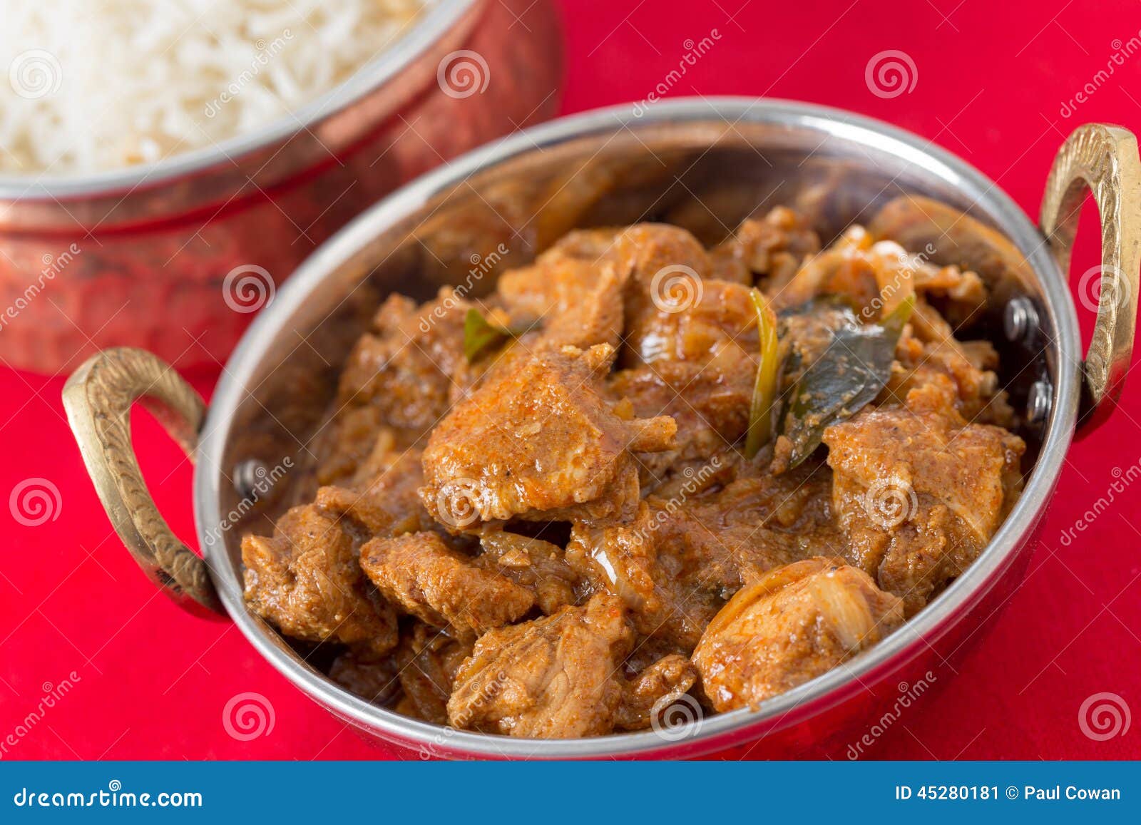 Chicken Malabar Curry and Rice Stock Image - Image of meal, dinner ...