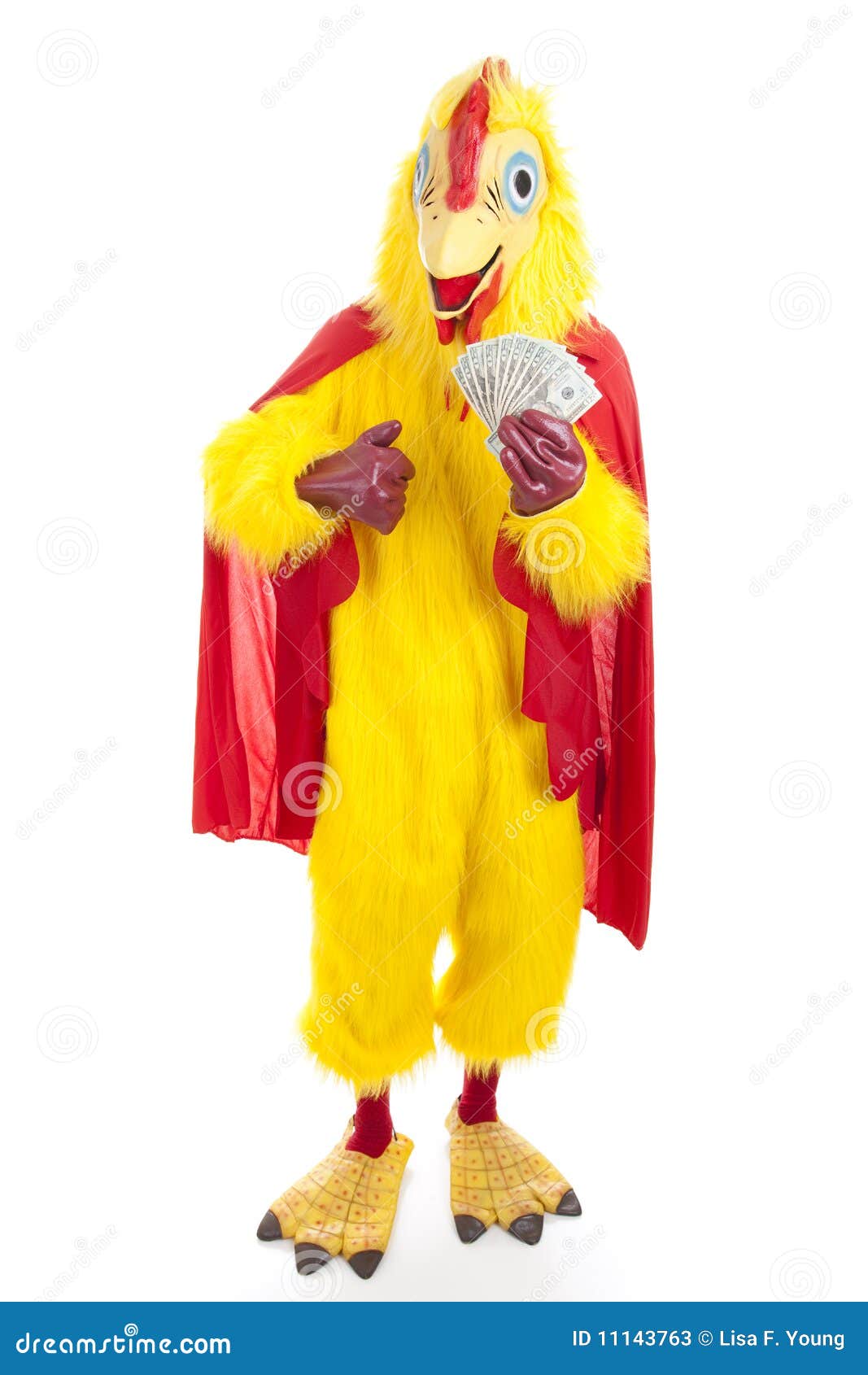 Chicken Man with Cash stock image. Image of humor, beak - 11143763