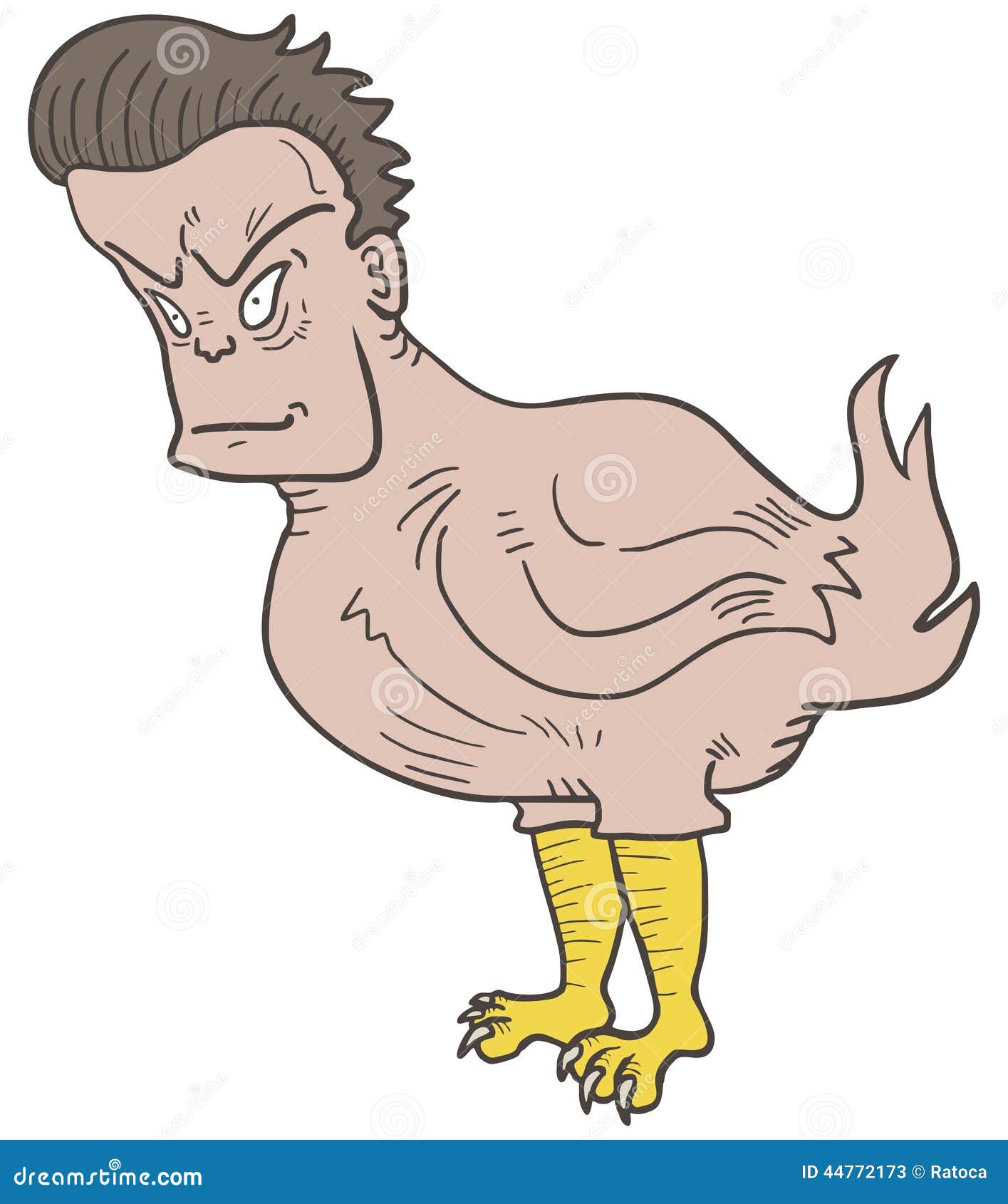 Chicken man stock vector. Illustration of head, white - 44772173