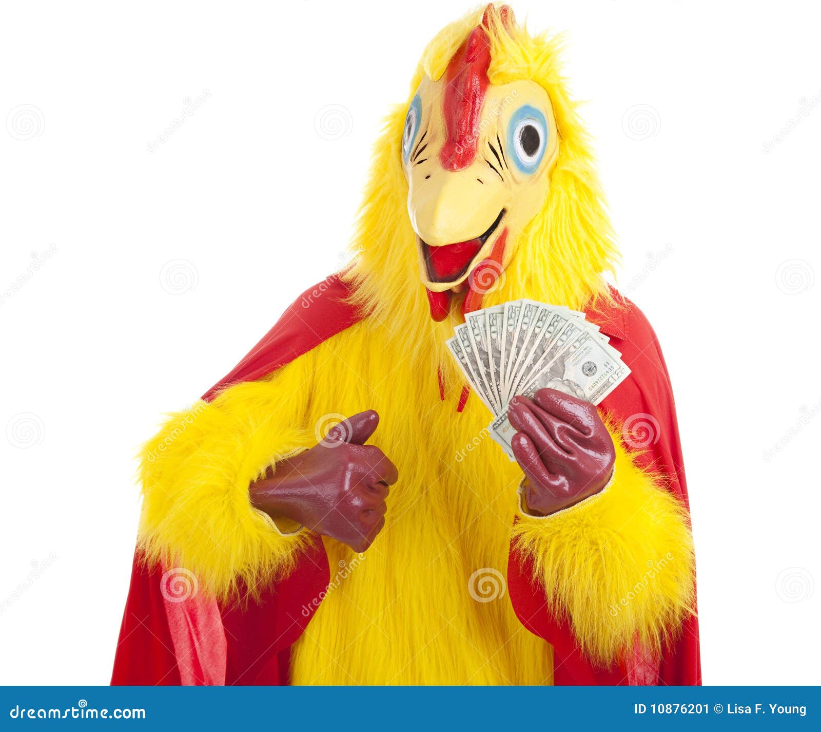 Chicken Man - Rich stock image. Image of hand, humor - 10876201