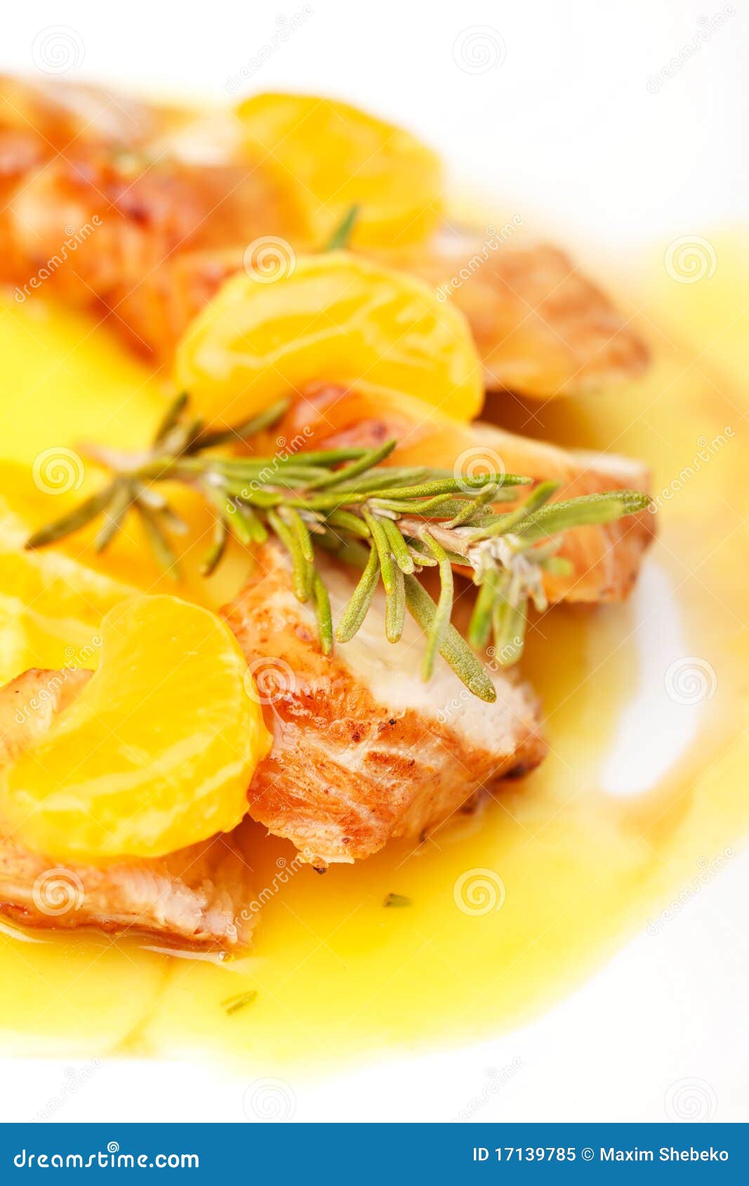 Chicken with Mandarin Sauce Stock Image - Image of food, tangerine ...