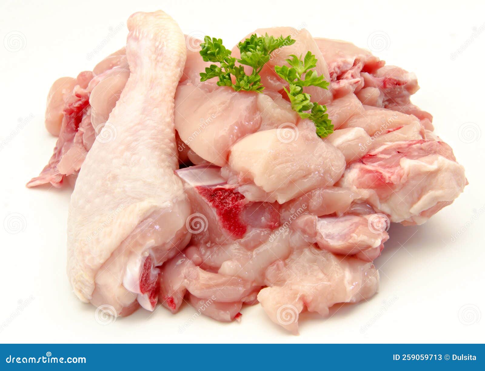 Pieces of meat stock image. Image of ingredients, food - 259059713