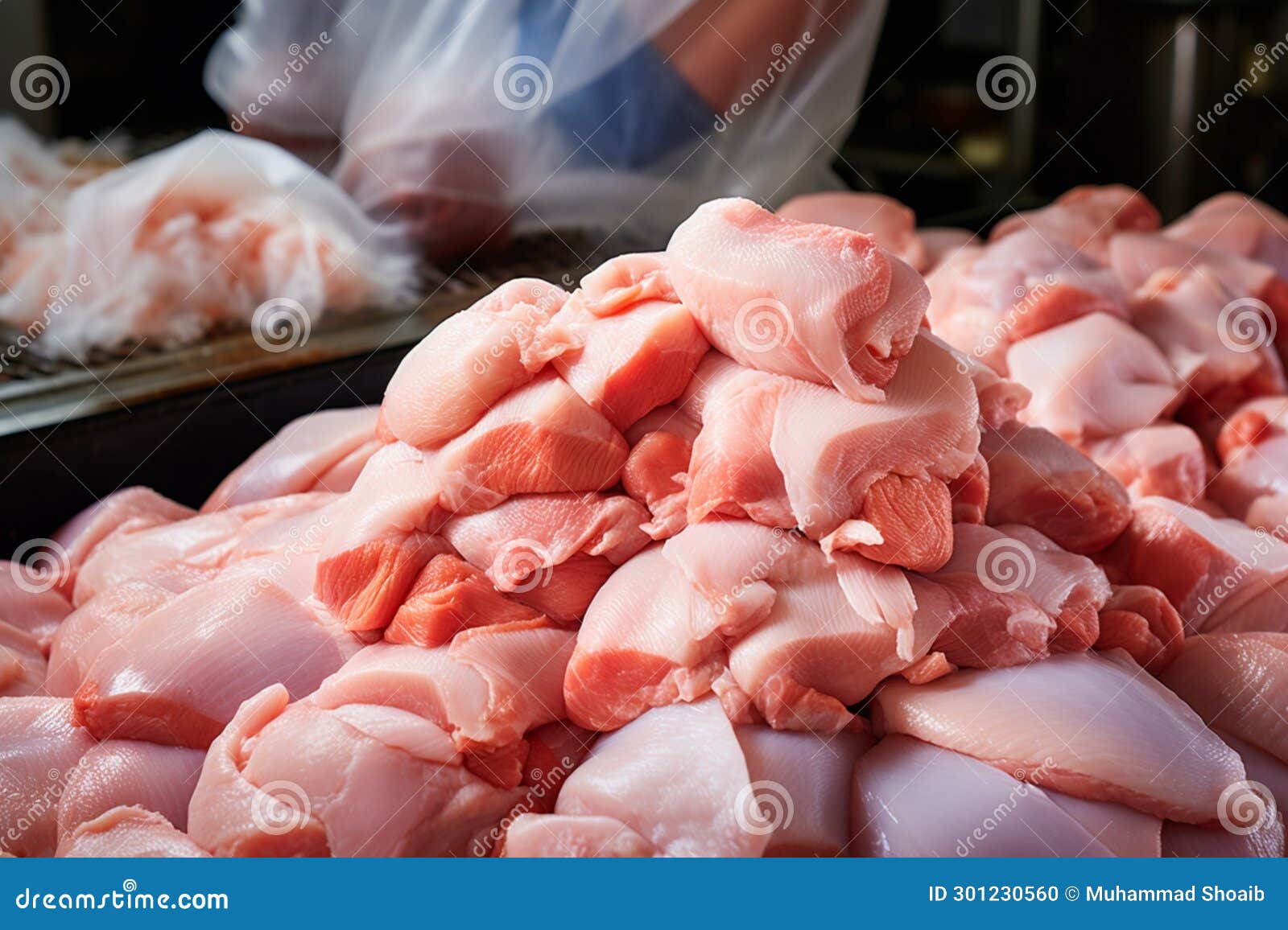 Chicken Meat Production Process from Farm To Processing Stock ...