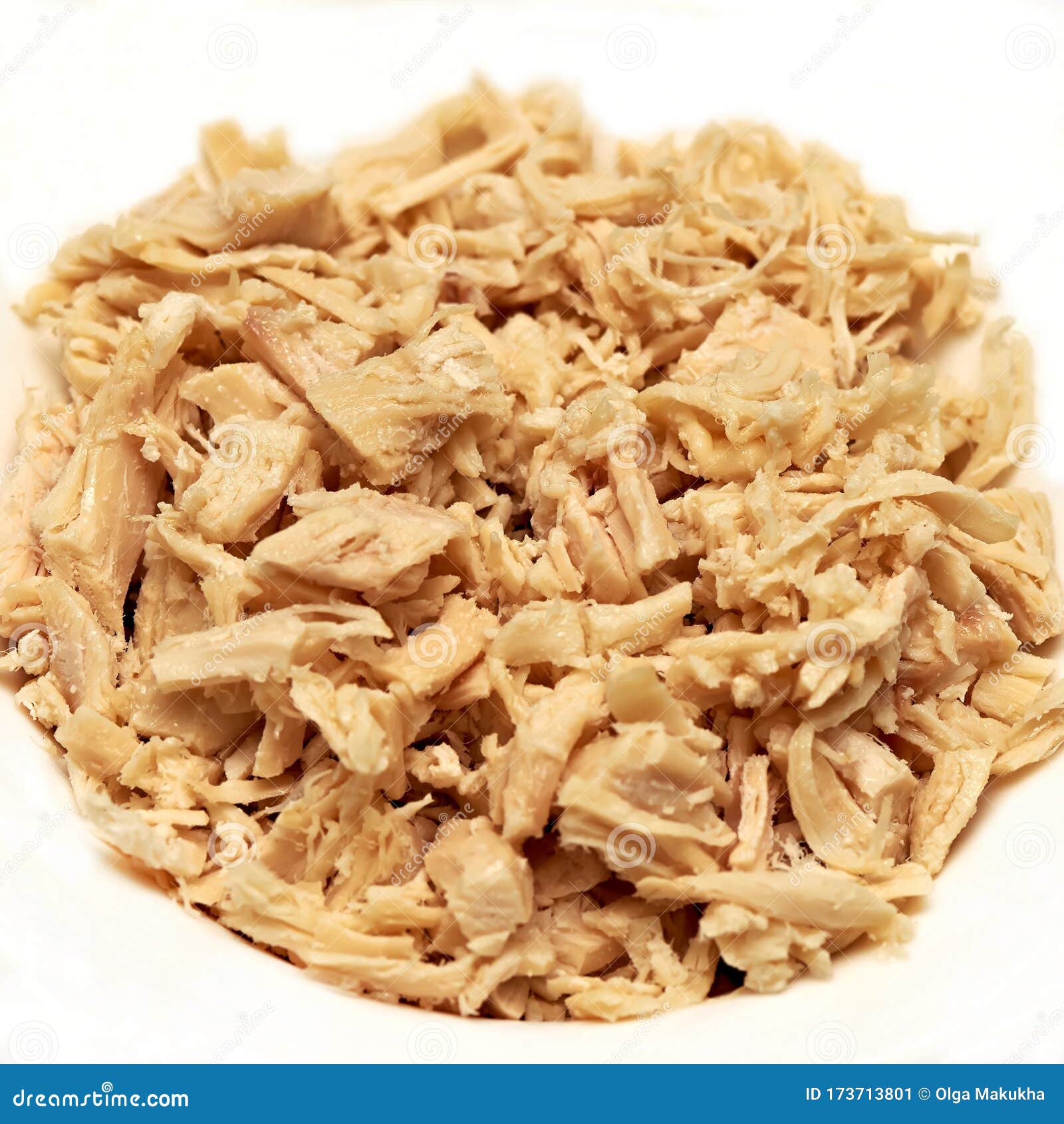 Chicken Meat Slices on White Background Square Ingredient Stock Image ...