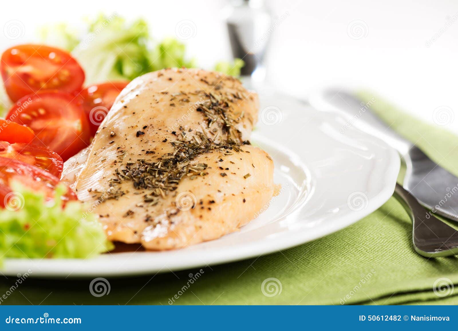 Chicken Meet on Plate Close Up Stock Photo - Image of meal, dinner ...