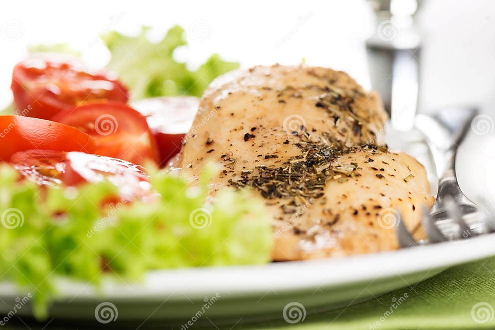 Chicken Meet on Plate Macro Stock Image - Image of fresh, food: 37956293