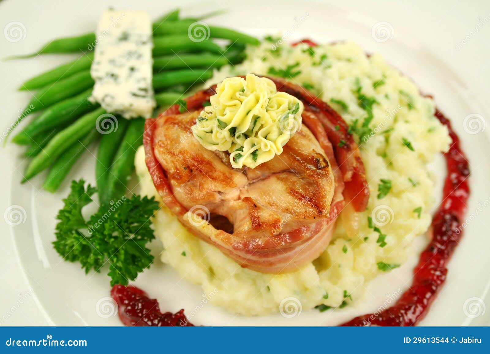 Chicken Mignon stock photo. Image of meal, blue, vegetables - 29613544