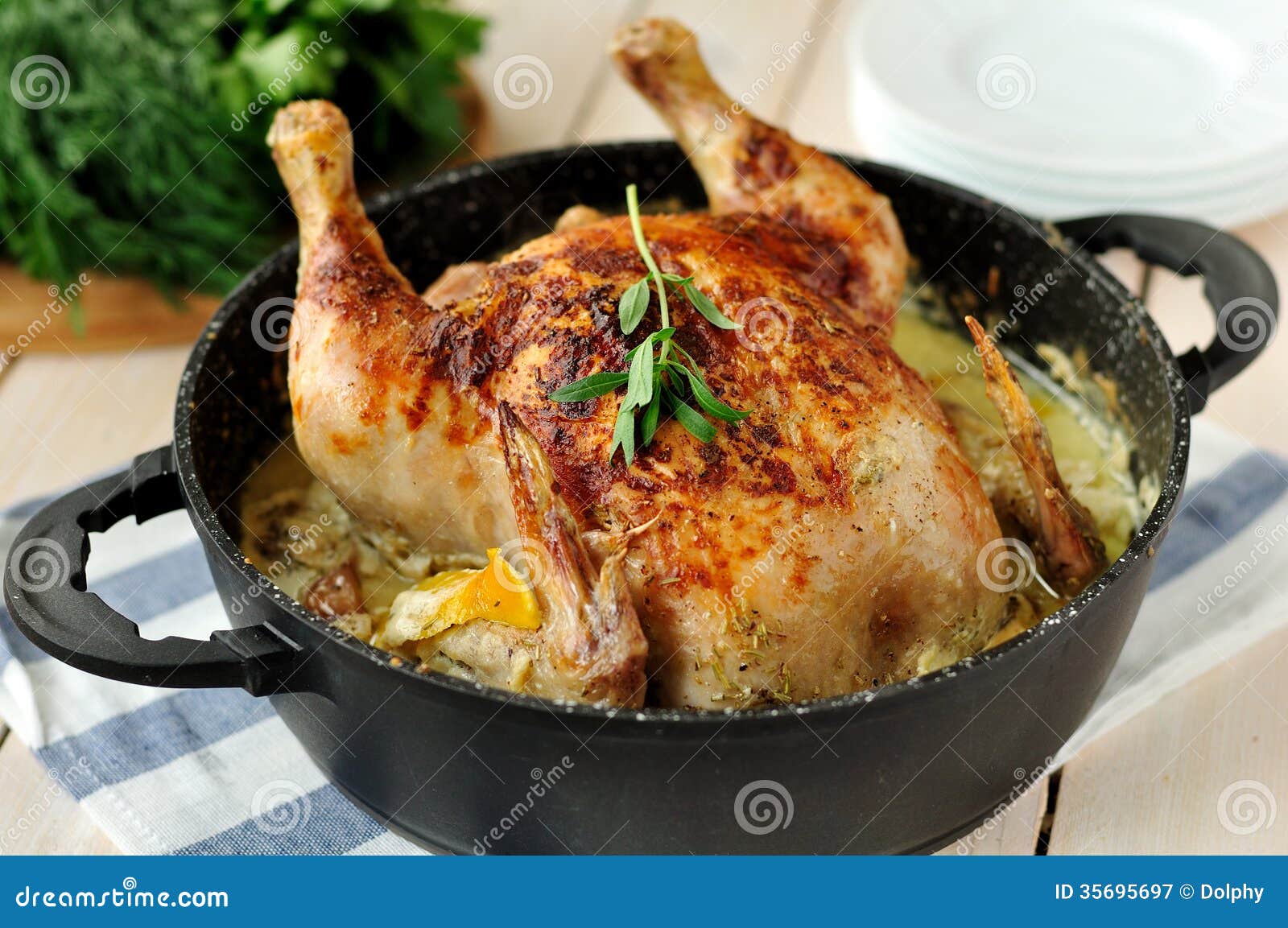 Chicken in Milk stock image. Image of dish, holiday, baked - 35695697