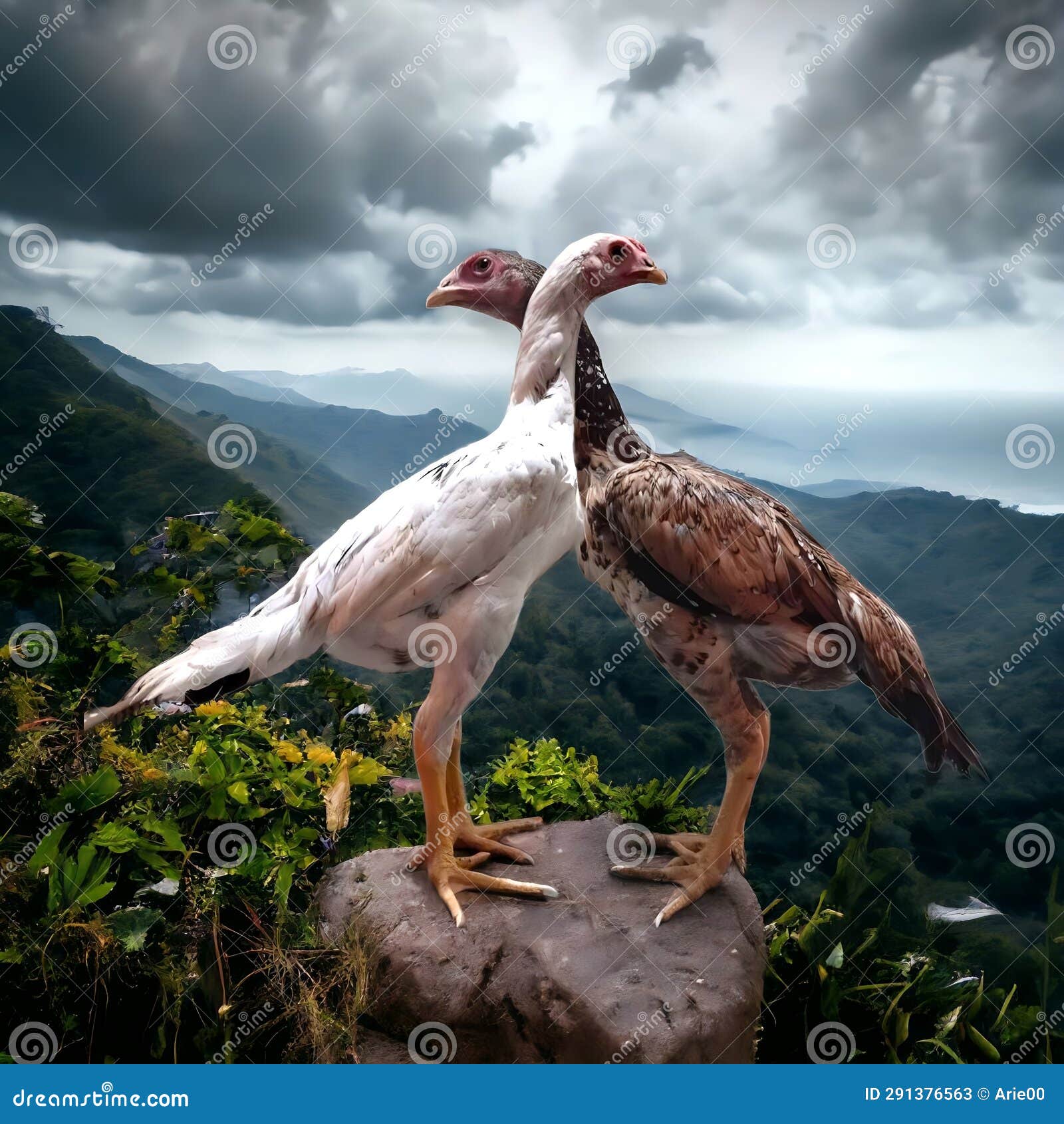 Chicken on the mountain stock image. Image of chickens - 291376563