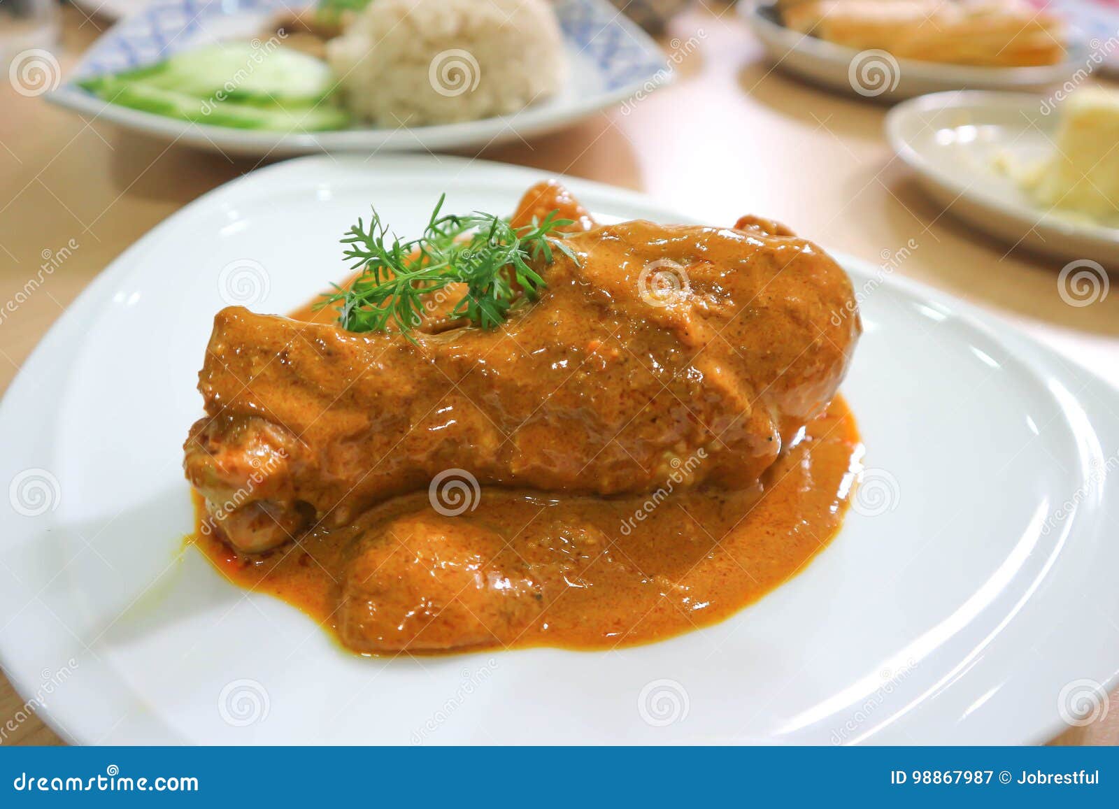 Chicken muslim curry stock image. Image of yellow, curry - 98867987