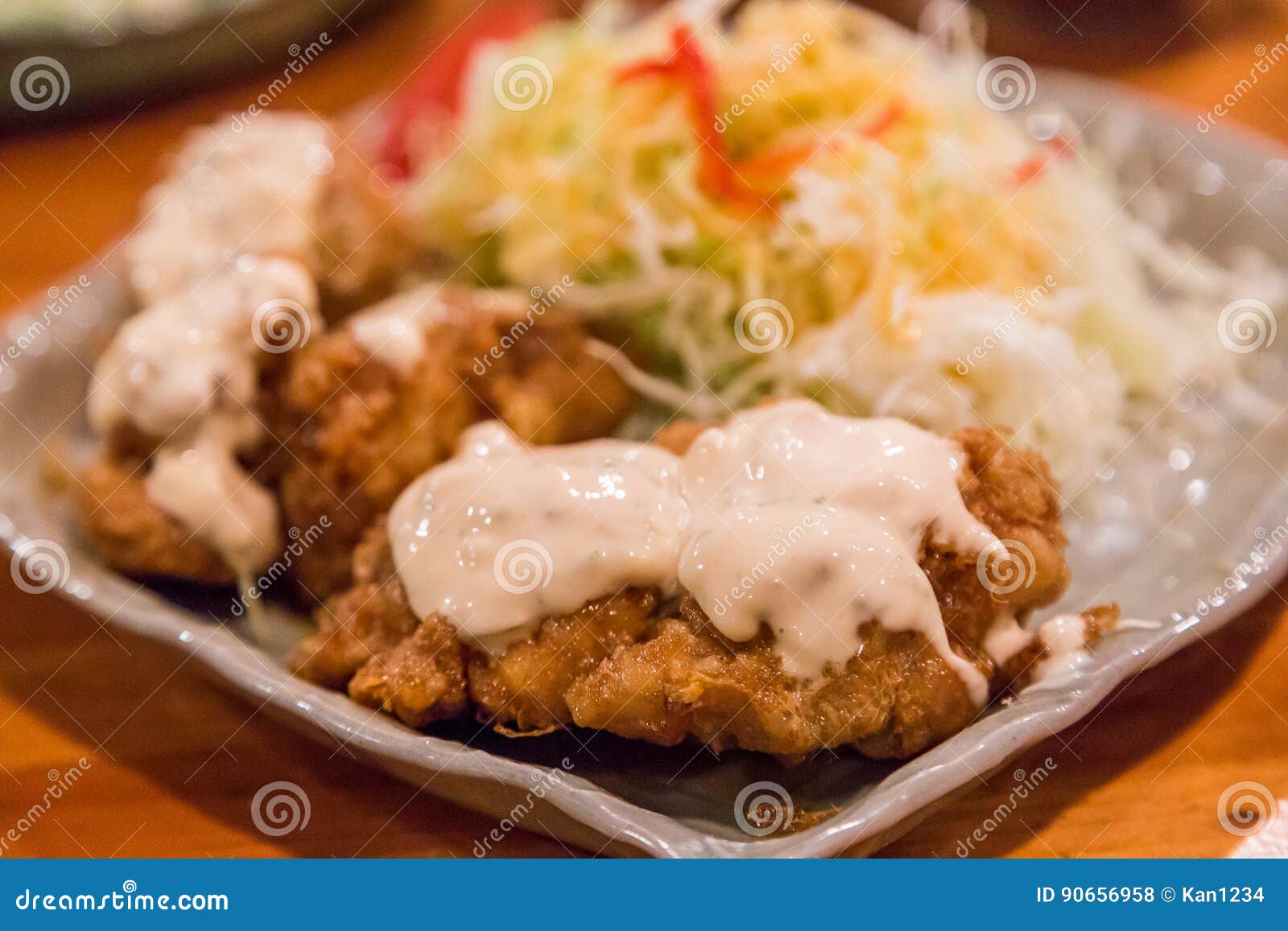 Chicken Nanban - Deep Fired Chicken With Tartar Sauce Royalty-Free ...