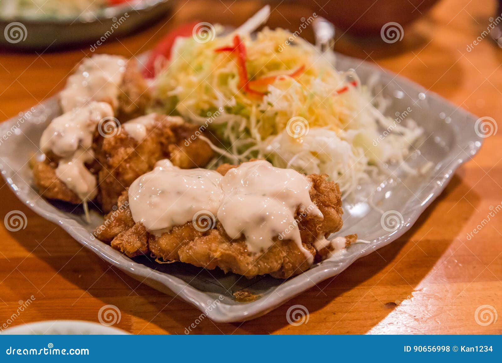Chicken Nanban - Deep Fired Chicken With Tartar Sauce Royalty-Free ...