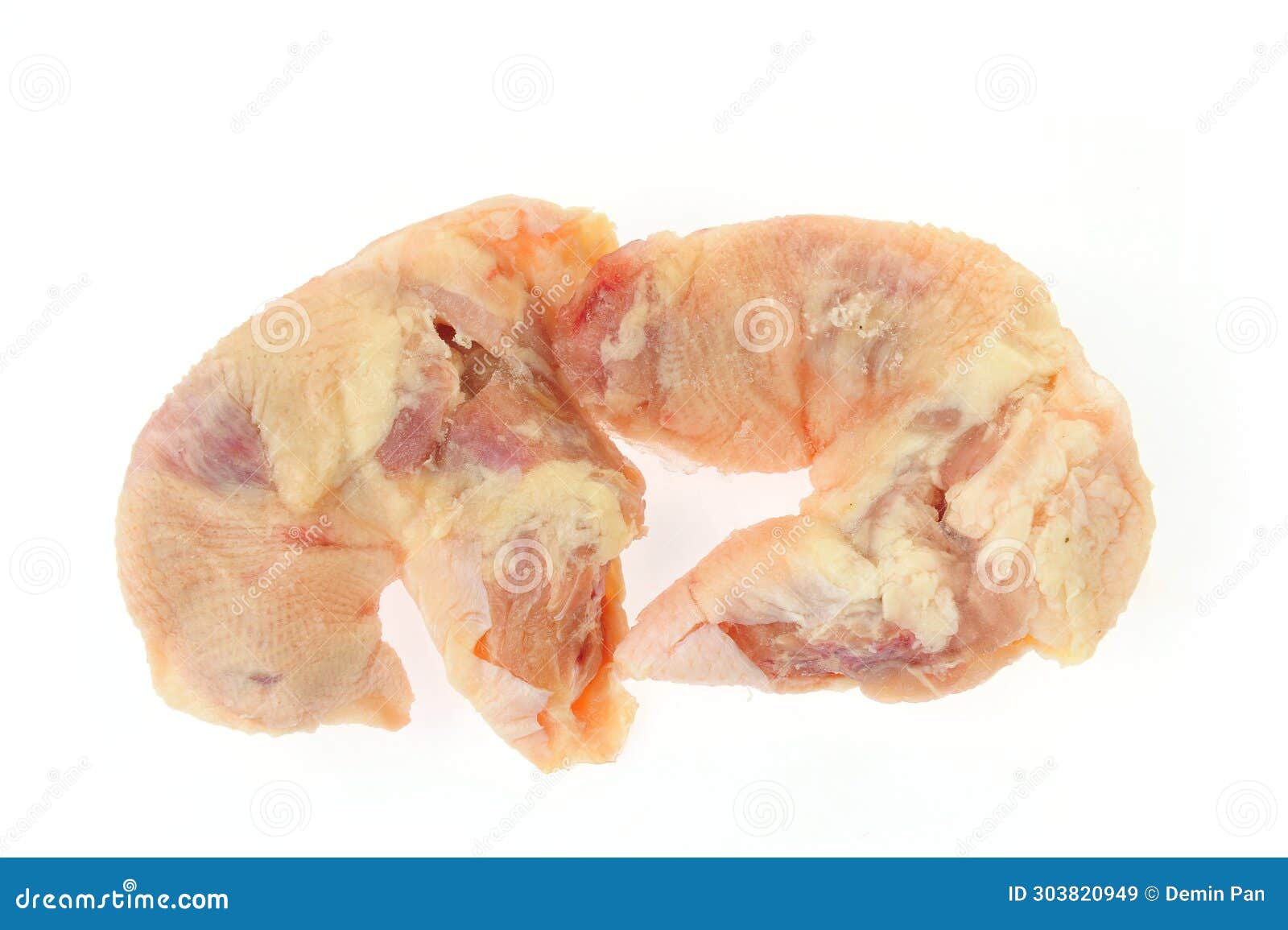 Chicken Neck on White Background Stock Image - Image of carcinogens ...