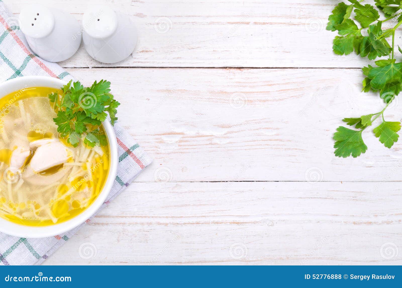 Chicken noodle soup. stock photo. Image of dish, dough - 52776888