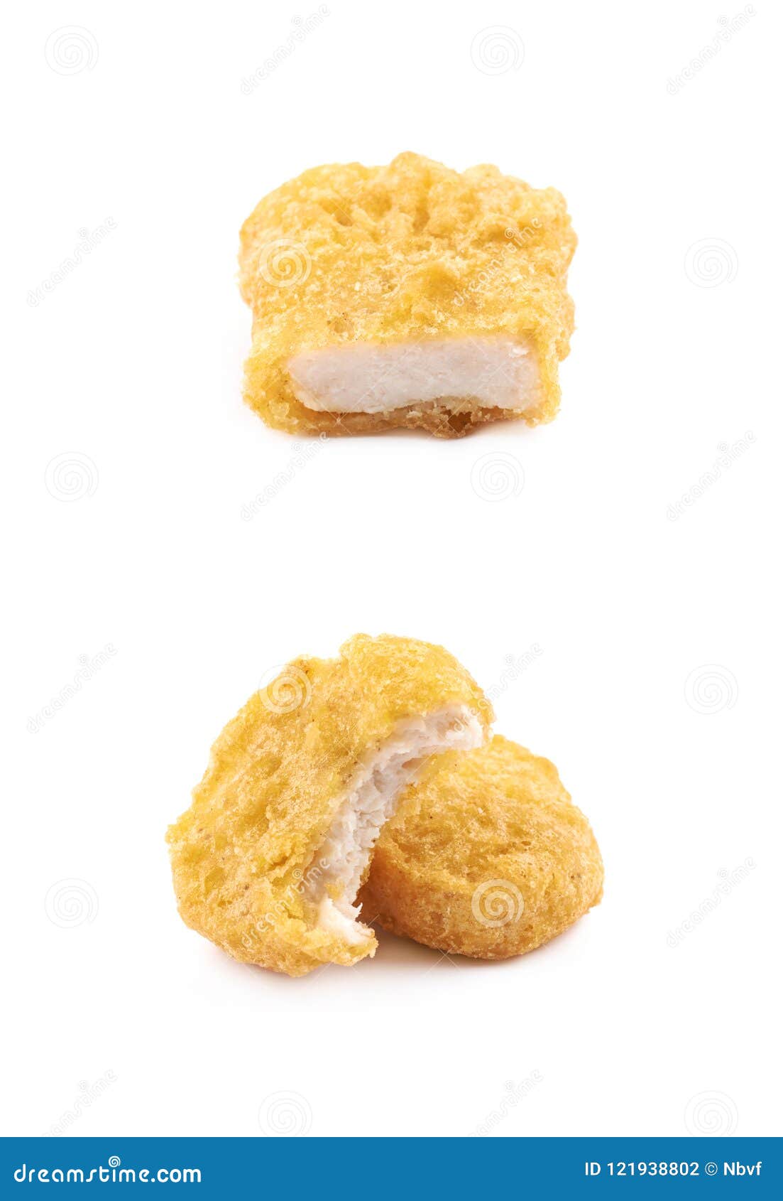 Chicken Nugget Composition Isolated Stock Photo - Image of food, brown ...