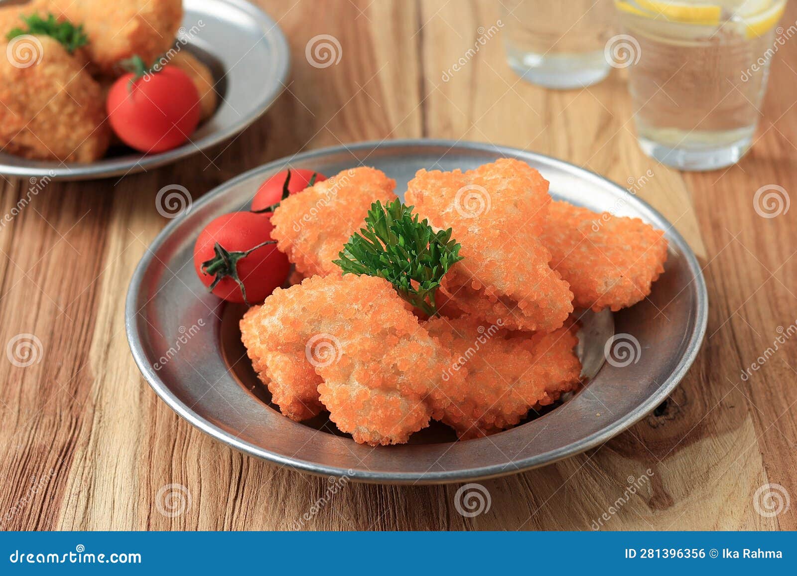 Chicken Nugget with Crispy Bubble Coating Crumb Stock Photo - Image of ...