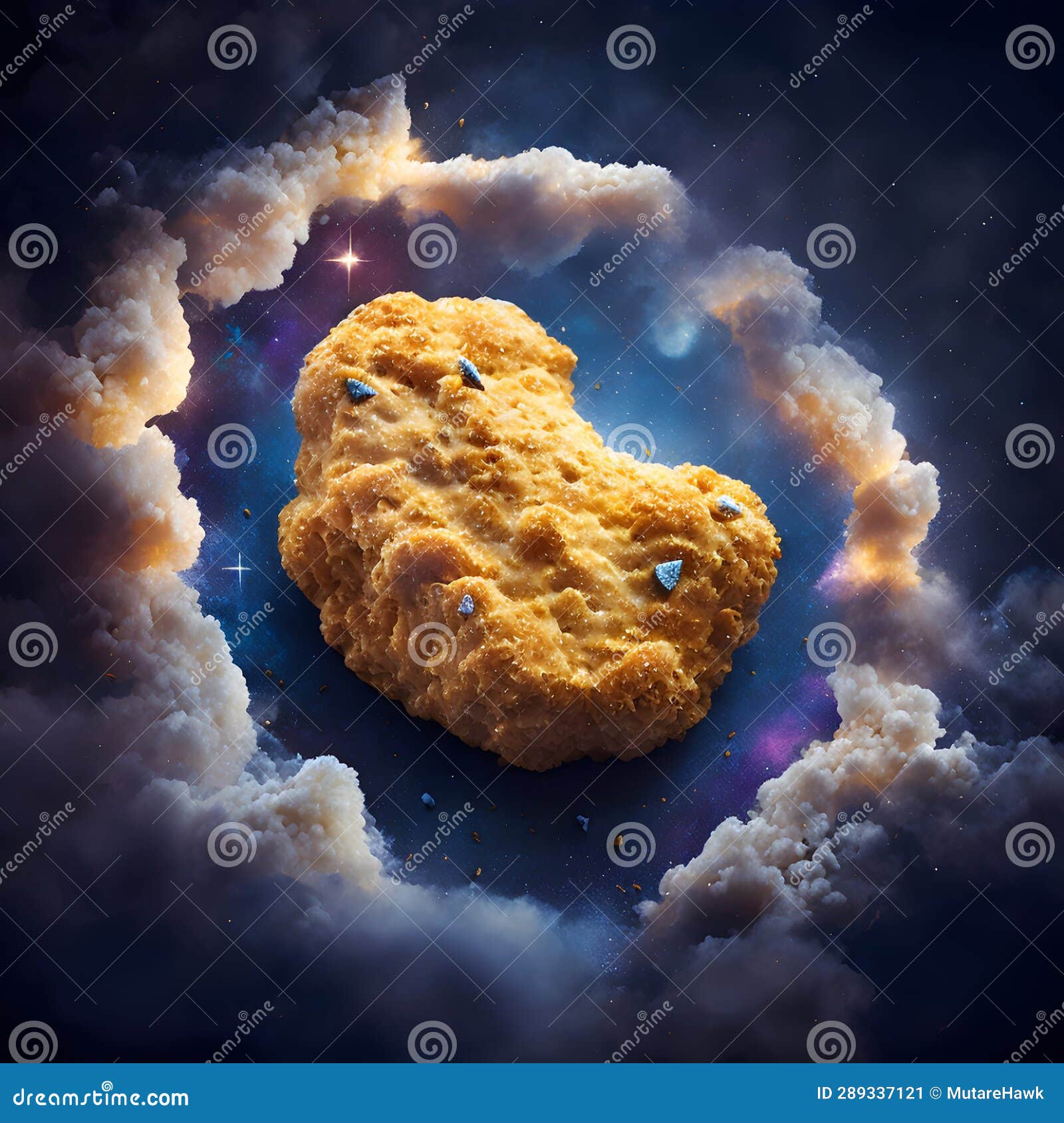 Chicken Nuggets at the Background of Clouds Stock Image - Image of ...