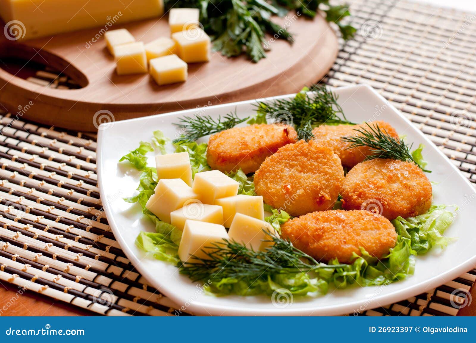 Chicken Nuggets with Cheese Stock Image - Image of fast, fastfood: 26923397