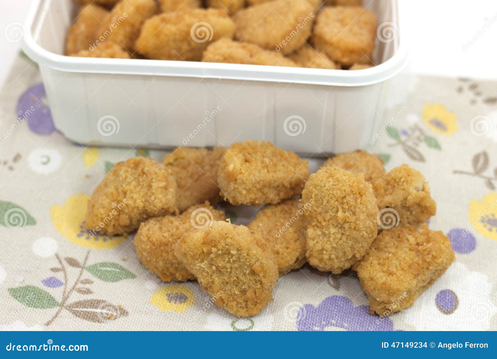 Chicken nuggets stock photo. Image of crumbs, snack, spicy - 47149234