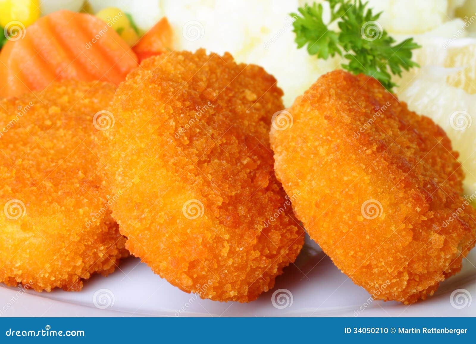Chicken Nuggets stock photo. Image of dish, crispy, carrots - 34050210