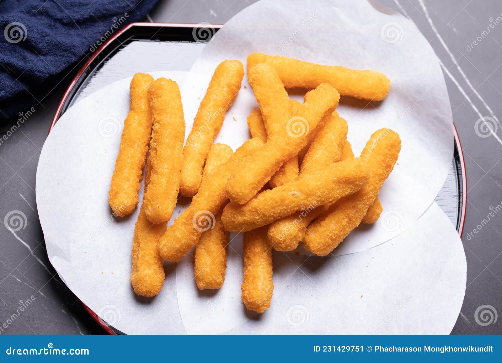 Chicken Nuggets Sticks in a Cup on Black Background Stock Image - Image ...